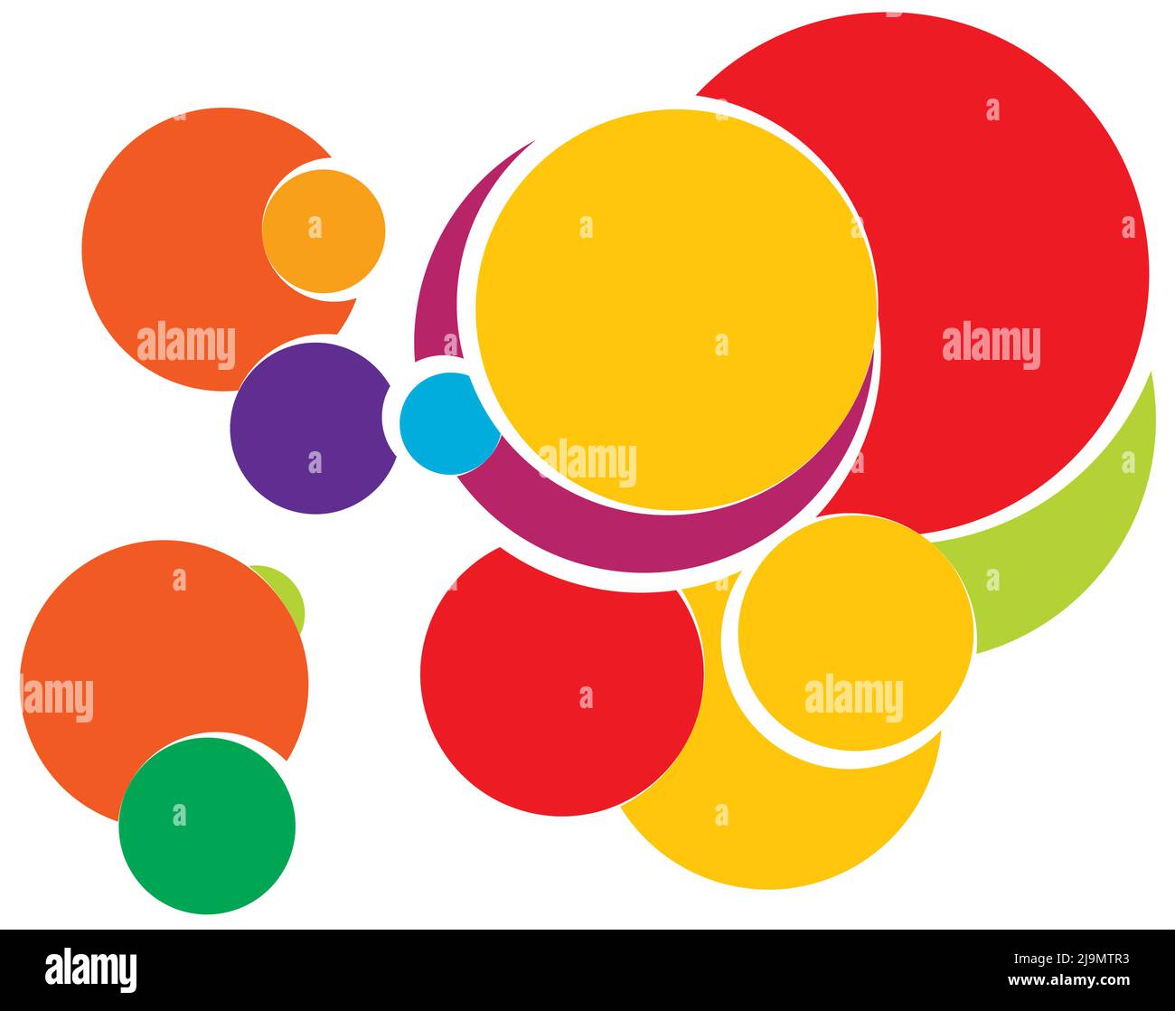Random circles abstract geometric composition. Stock vector ...