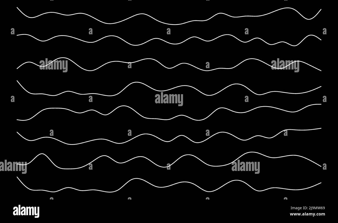Wavy, zig-zag lines, stripes element. Stock vector illustration, clip ...