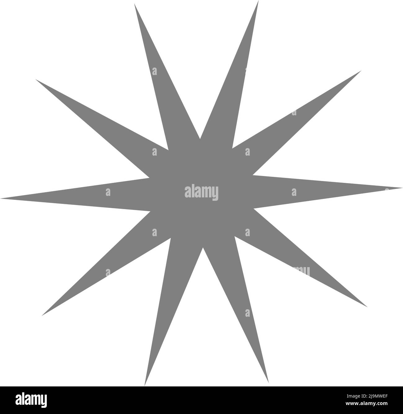 Starburst, sunburst star shape vector element. Stock vector ...