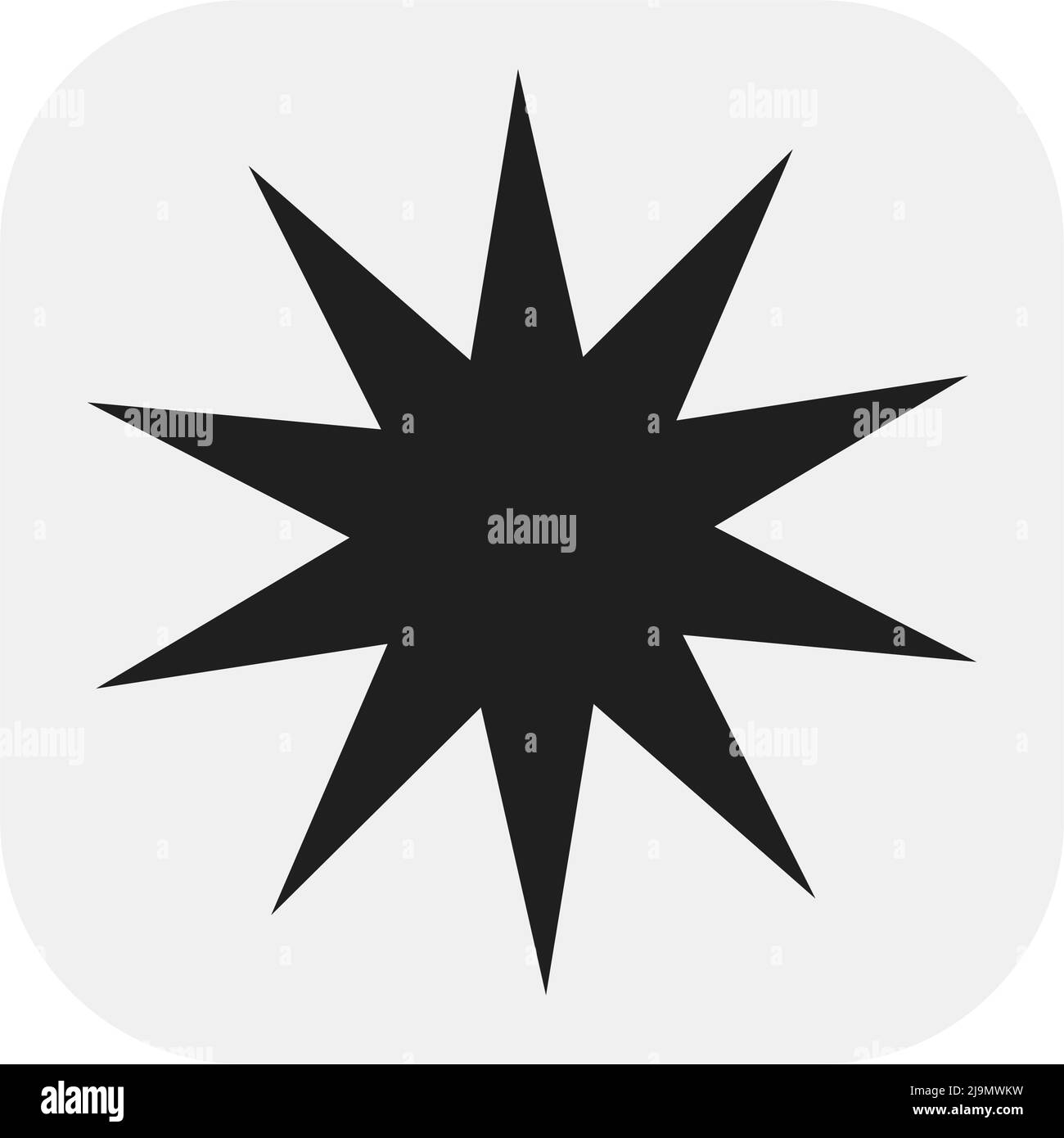 Starburst, sunburst star shape vector element. Stock vector ...