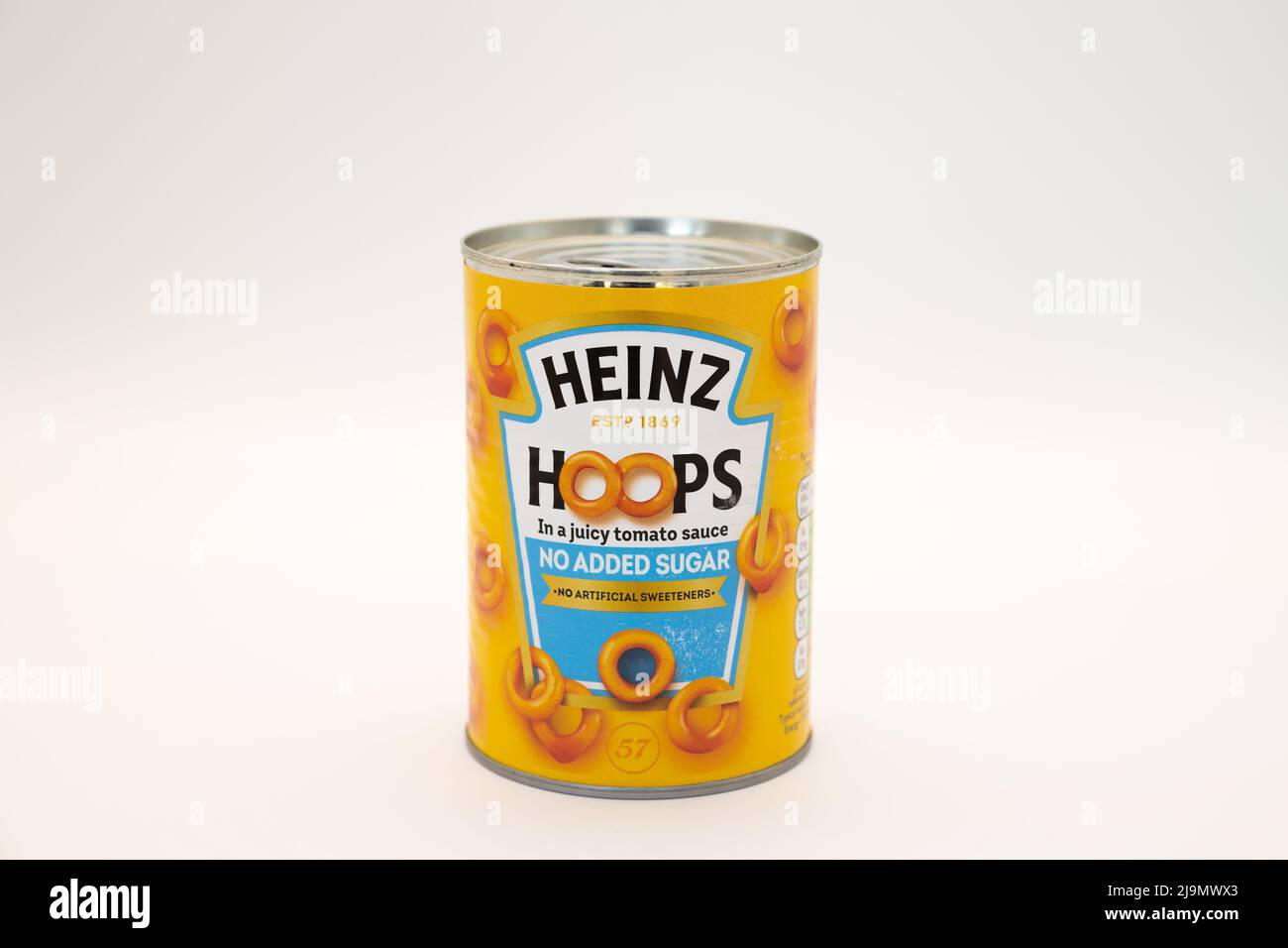 Irvine, Scotland, UK - May 18, 2022: Heinz branded tin of hoops in ...