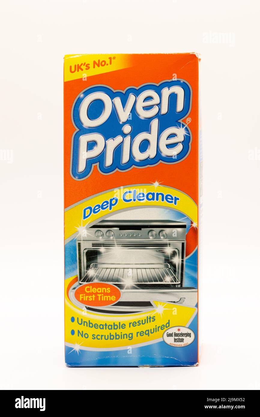 Irvine, Scotland, UK - May 18, 2022: Oven Pride branded box of oven ...