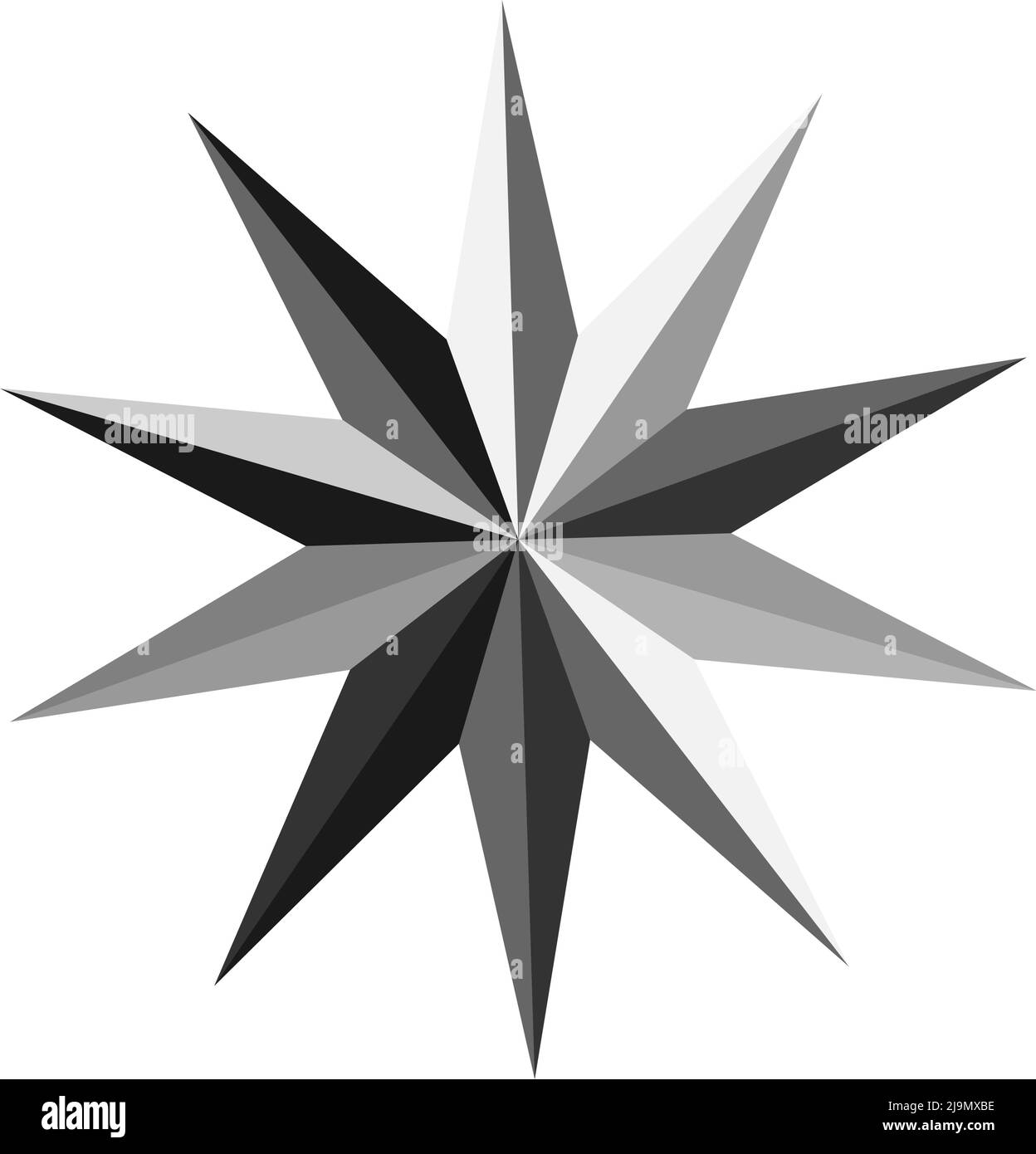 Starburst, sunburst star shape vector element. Stock vector ...