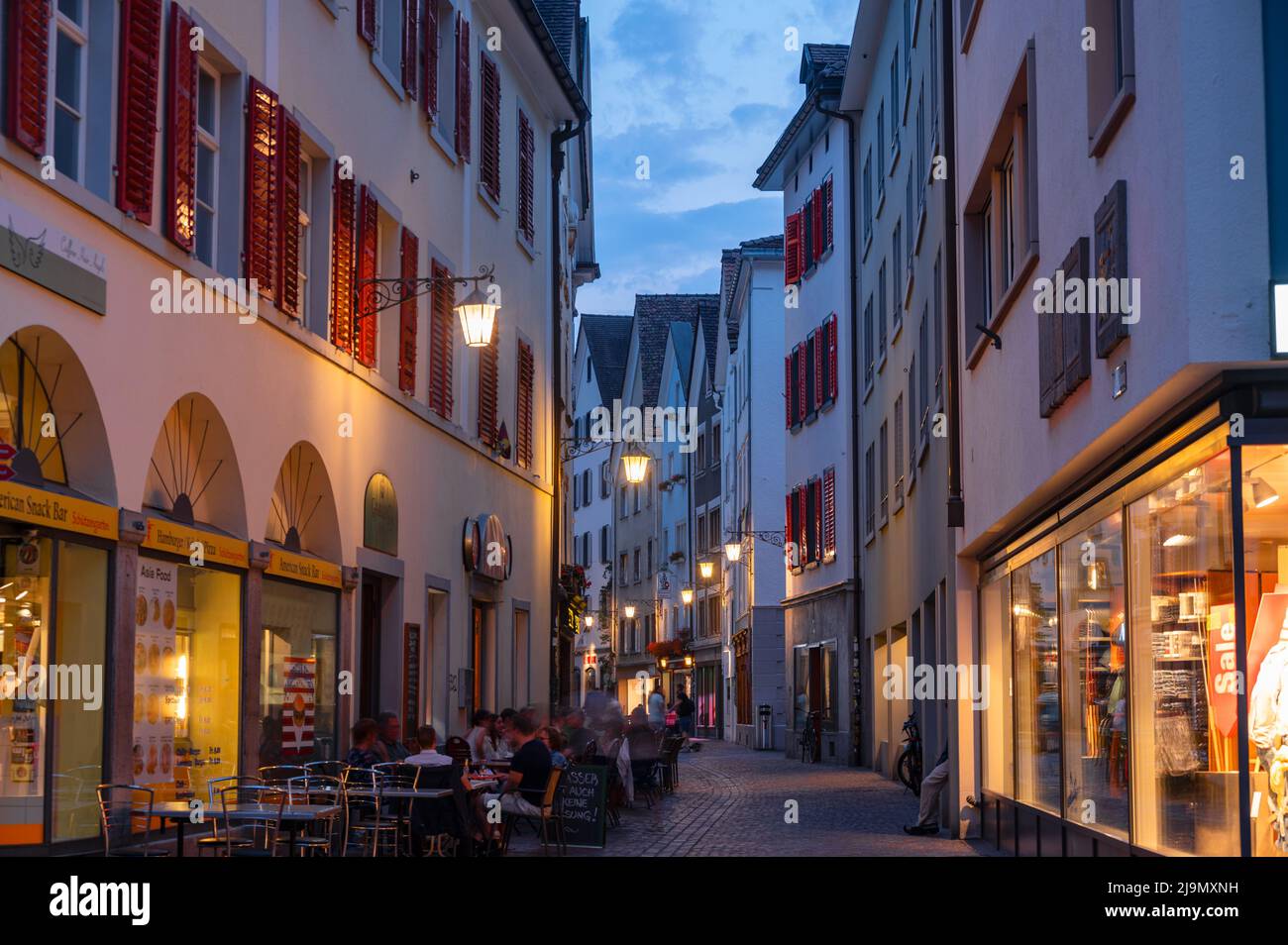 Chur, Switzerland. Picturesque view of the Chur village with old ...