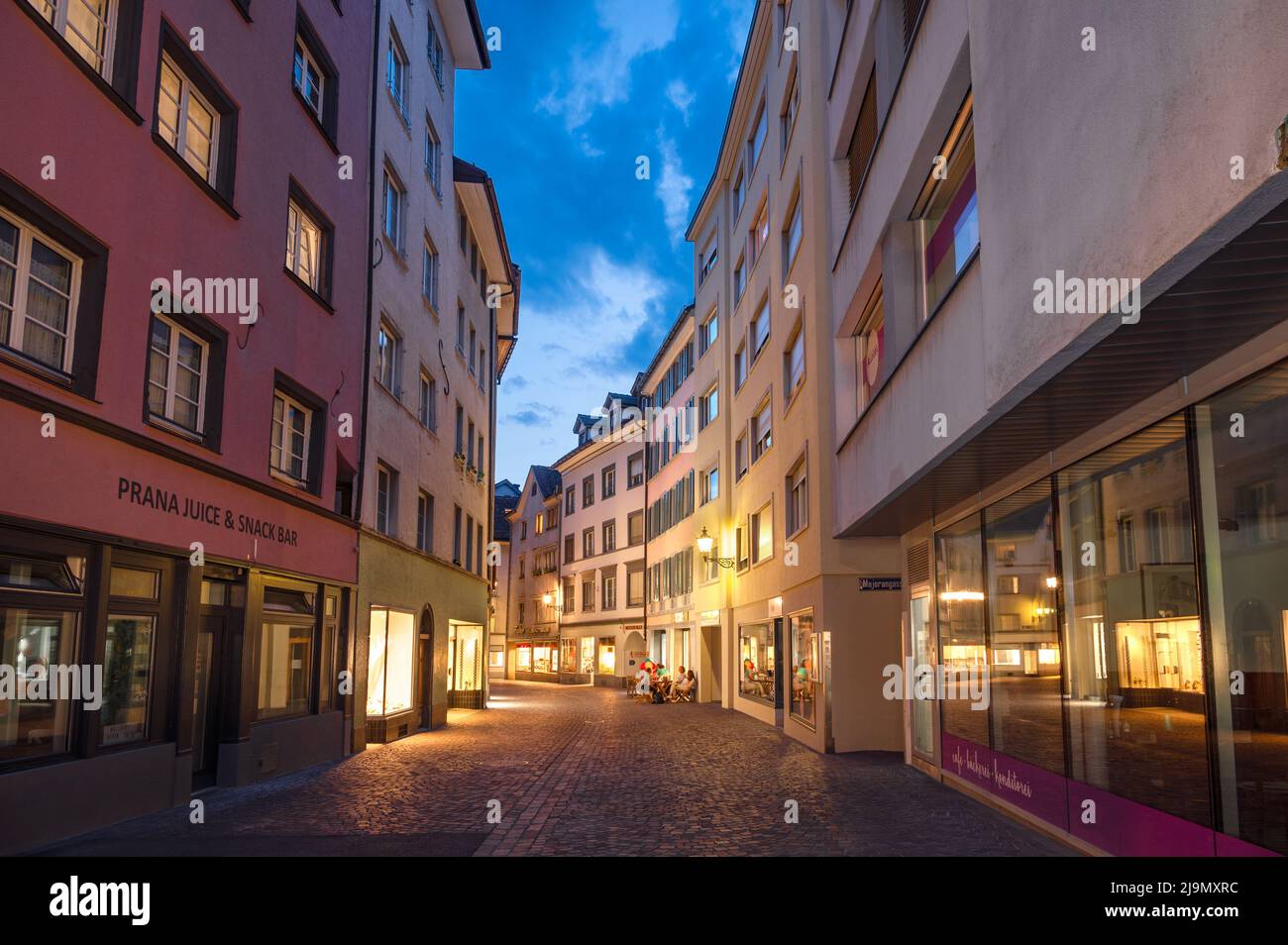 Chur, Switzerland. Picturesque view of the Chur village with old ...