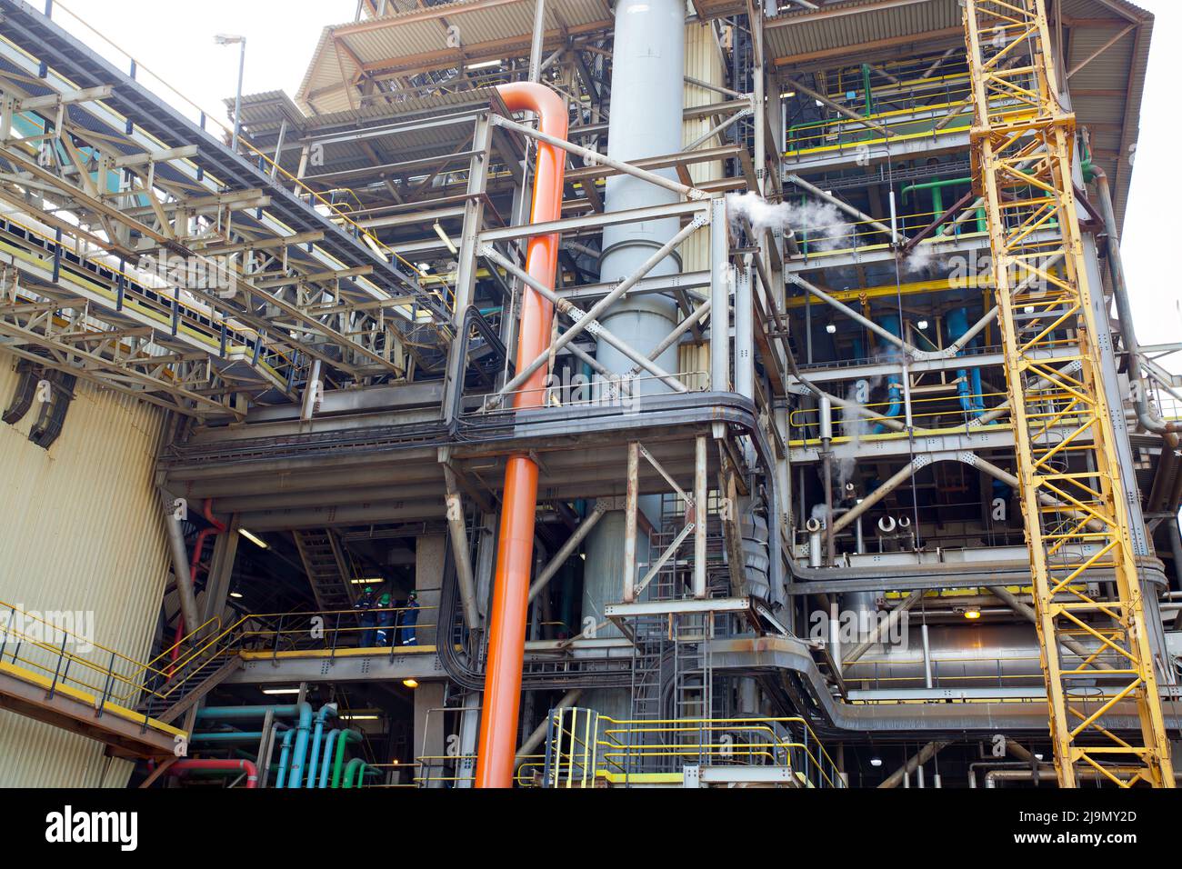 Industrial Maze: Steel, Structure & Precision at Kansanshi Stock Photo ...
