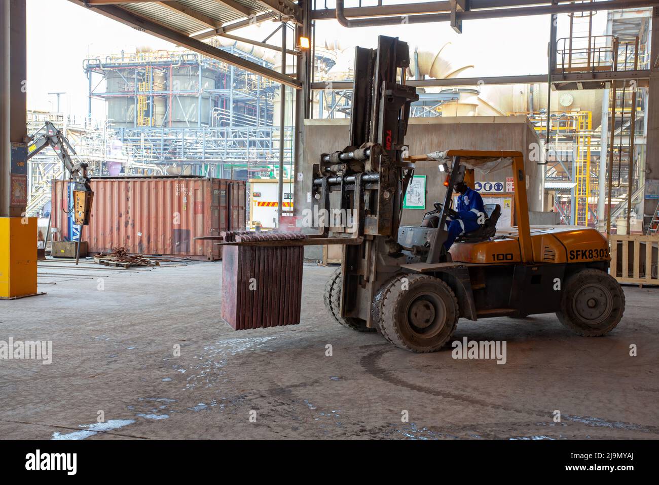Heavy Lift: Fork Lift Operator, Stacking Copper Plates at Kansanshi ...