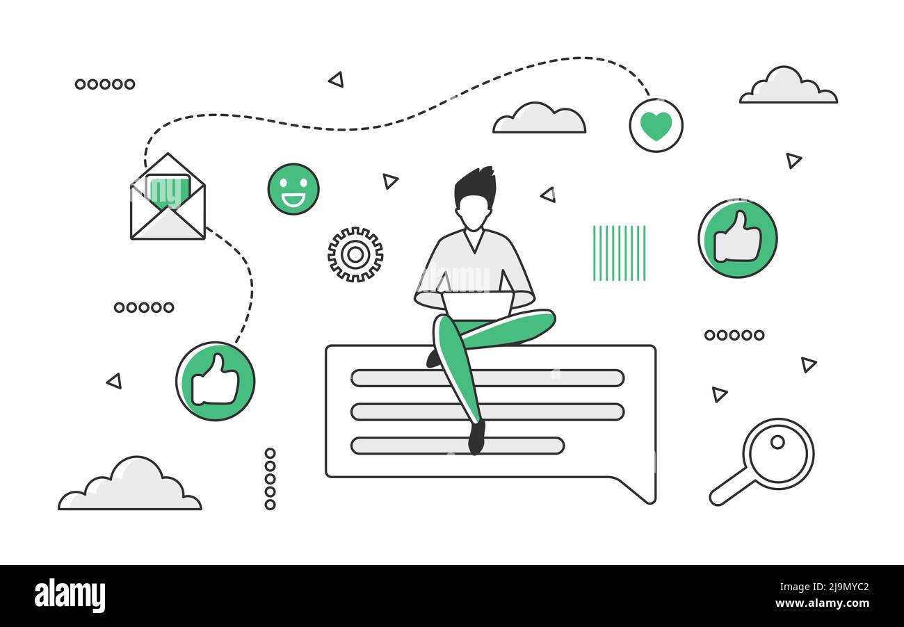 Social media networking platform. Online content sharing and user ...