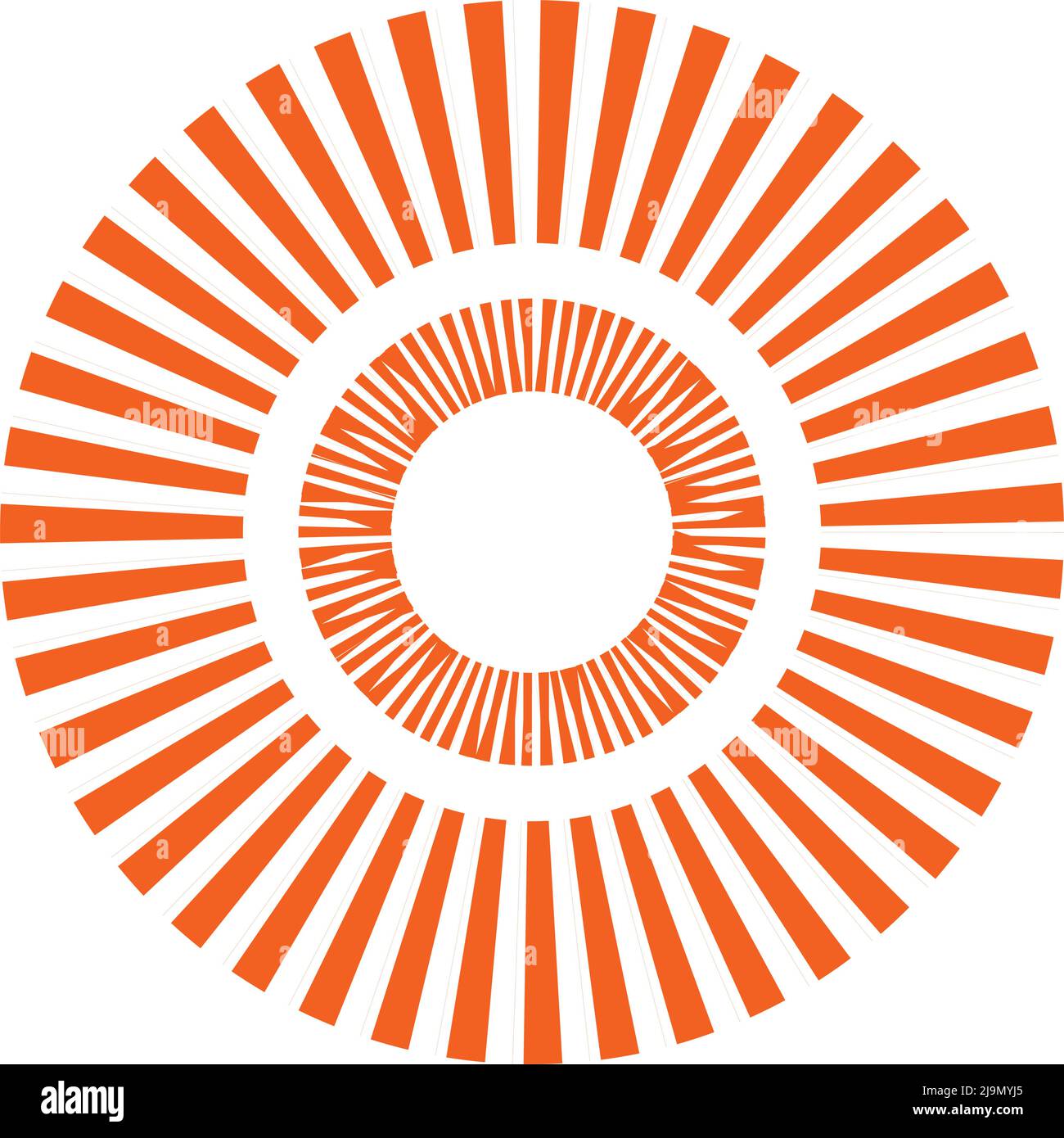 Geometric circle element with dashed lines. Geometric radial, radiating ...
