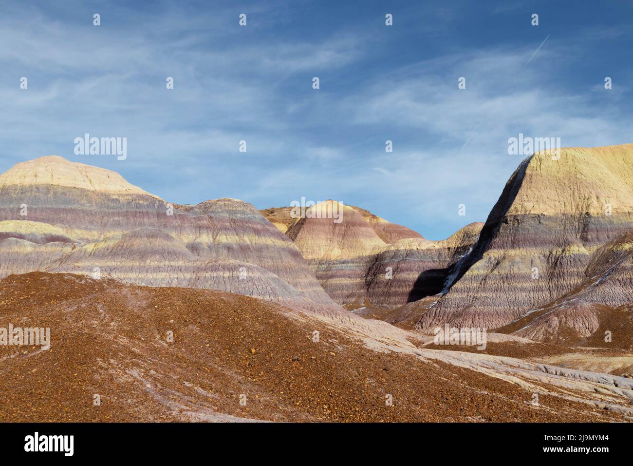 Beautiful Striped Geologic Sedimentary Layers on a Mountain in the ...