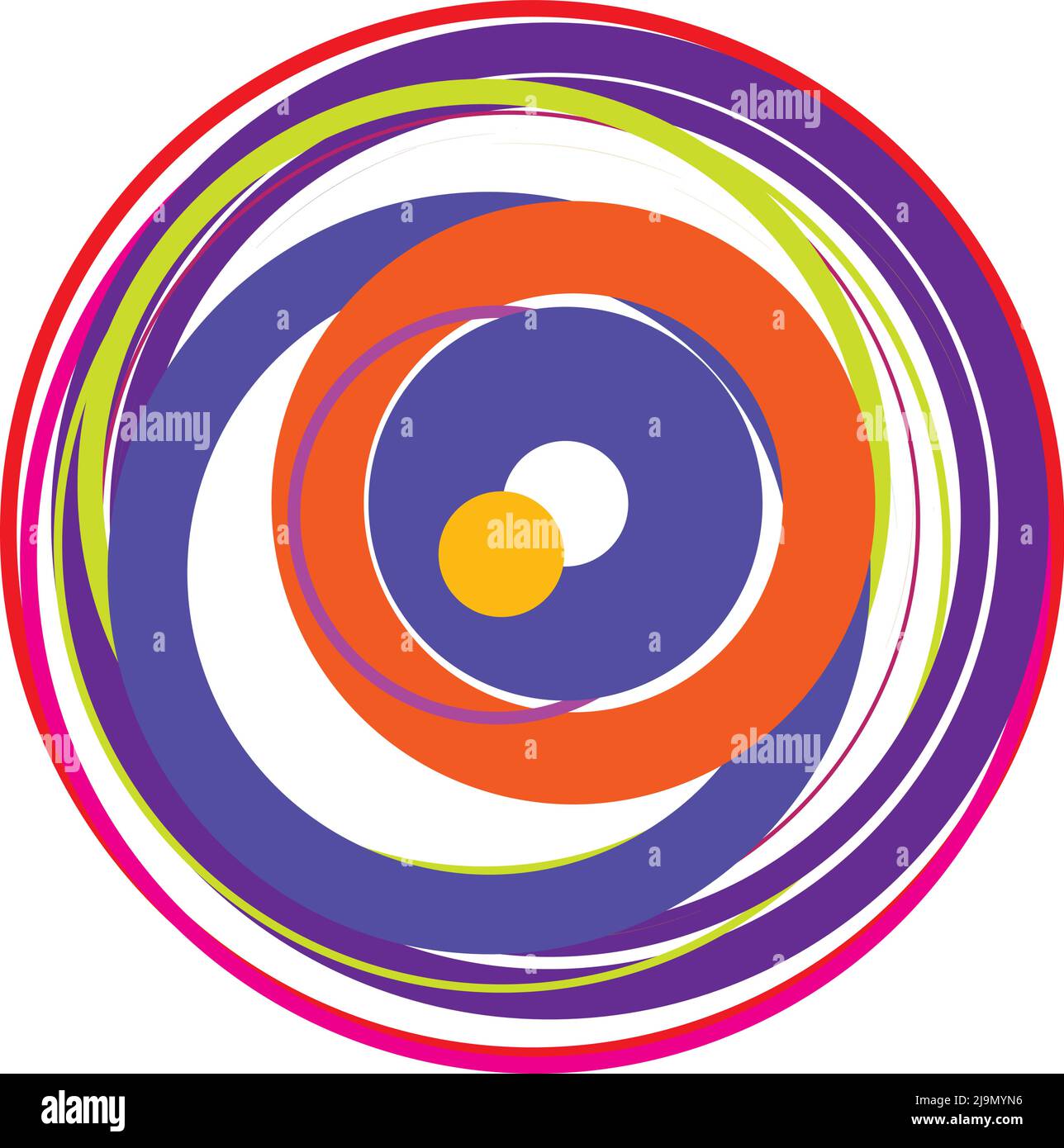 Random circles abstract geometric composition. Stock vector ...