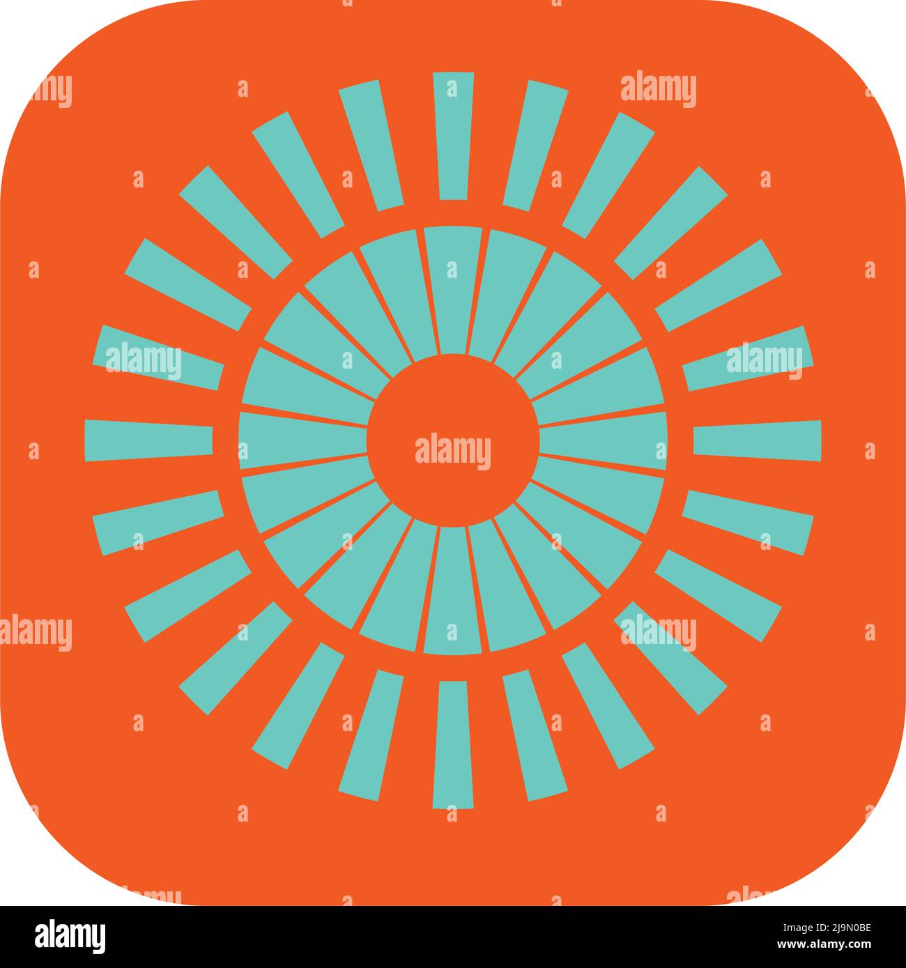 Geometric circle element with dashed lines. Geometric radial, radiating ...