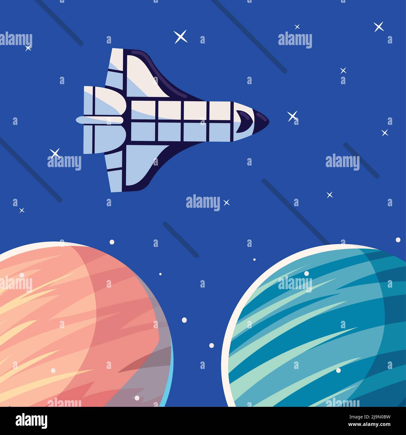 spaceship explore galaxy Stock Vector Image & Art - Alamy