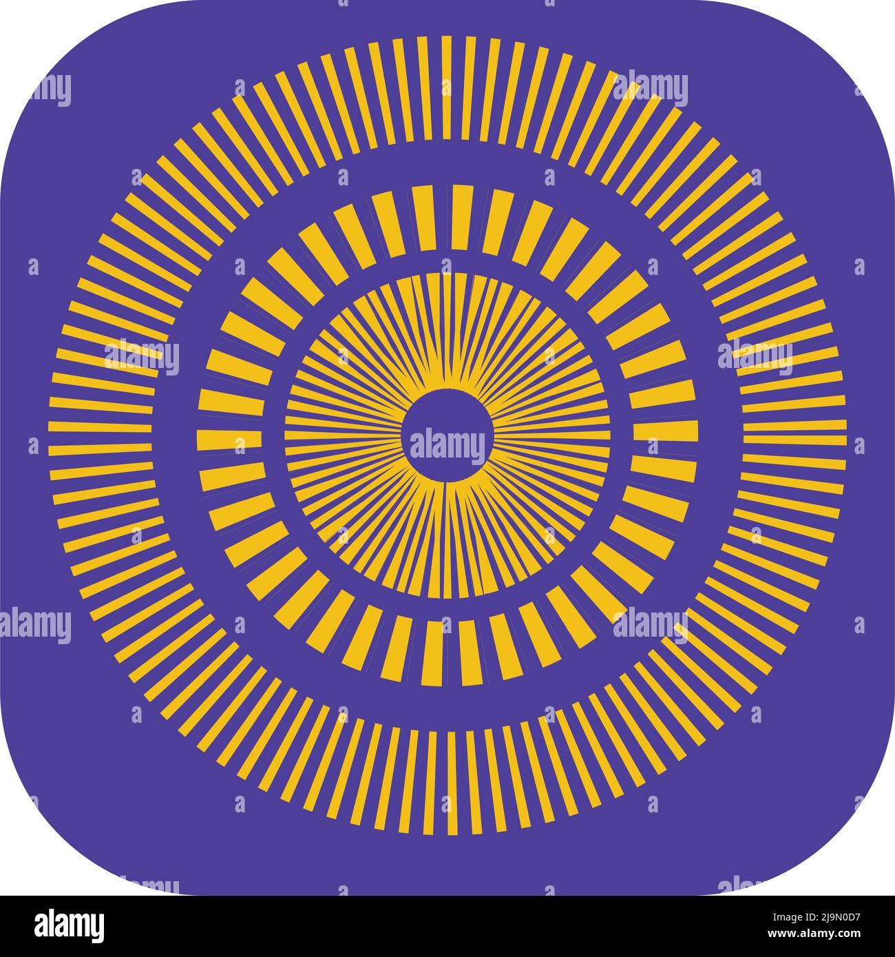Geometric circle element with dashed lines. Geometric radial, radiating ...