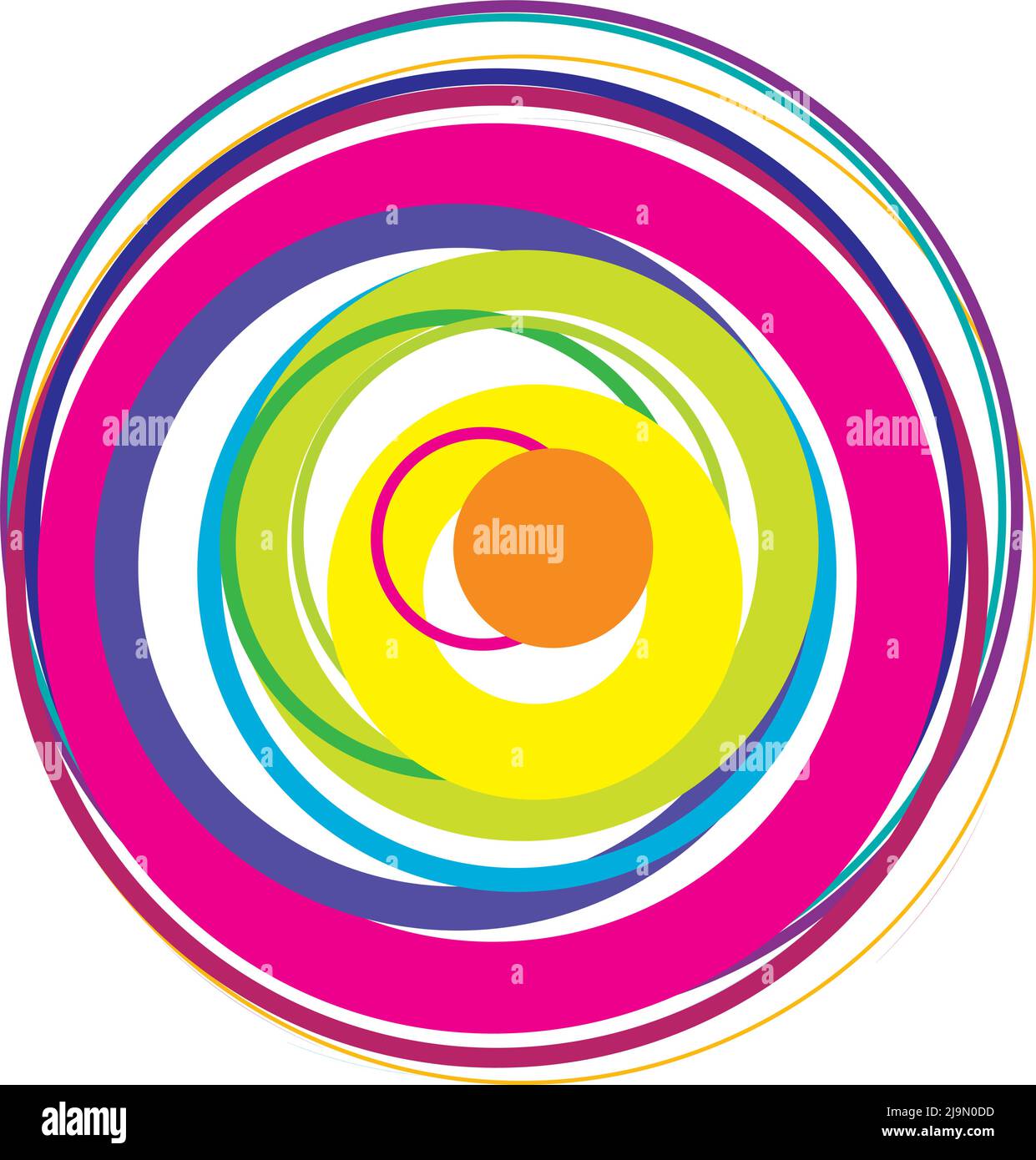 Random circles abstract geometric composition. Stock vector ...