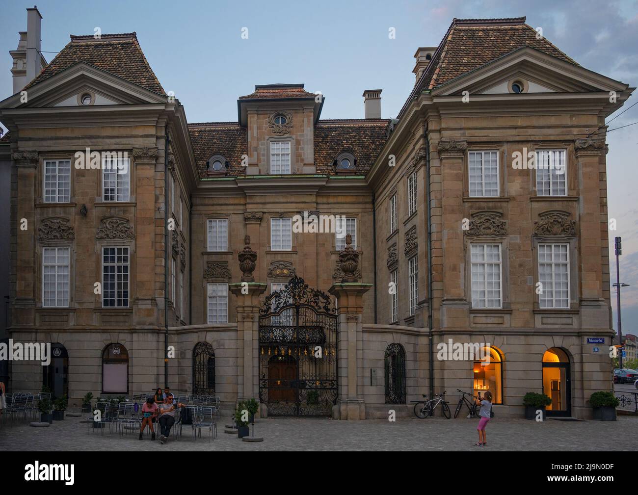 Medieval buildings in downtown Zurich featuring colorful facades ...