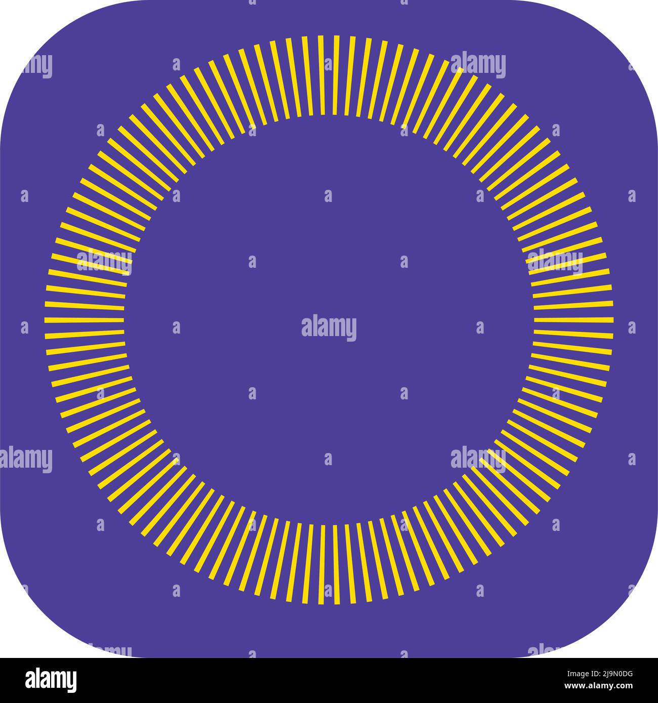 Geometric circle element with dashed lines. Geometric radial, radiating ...