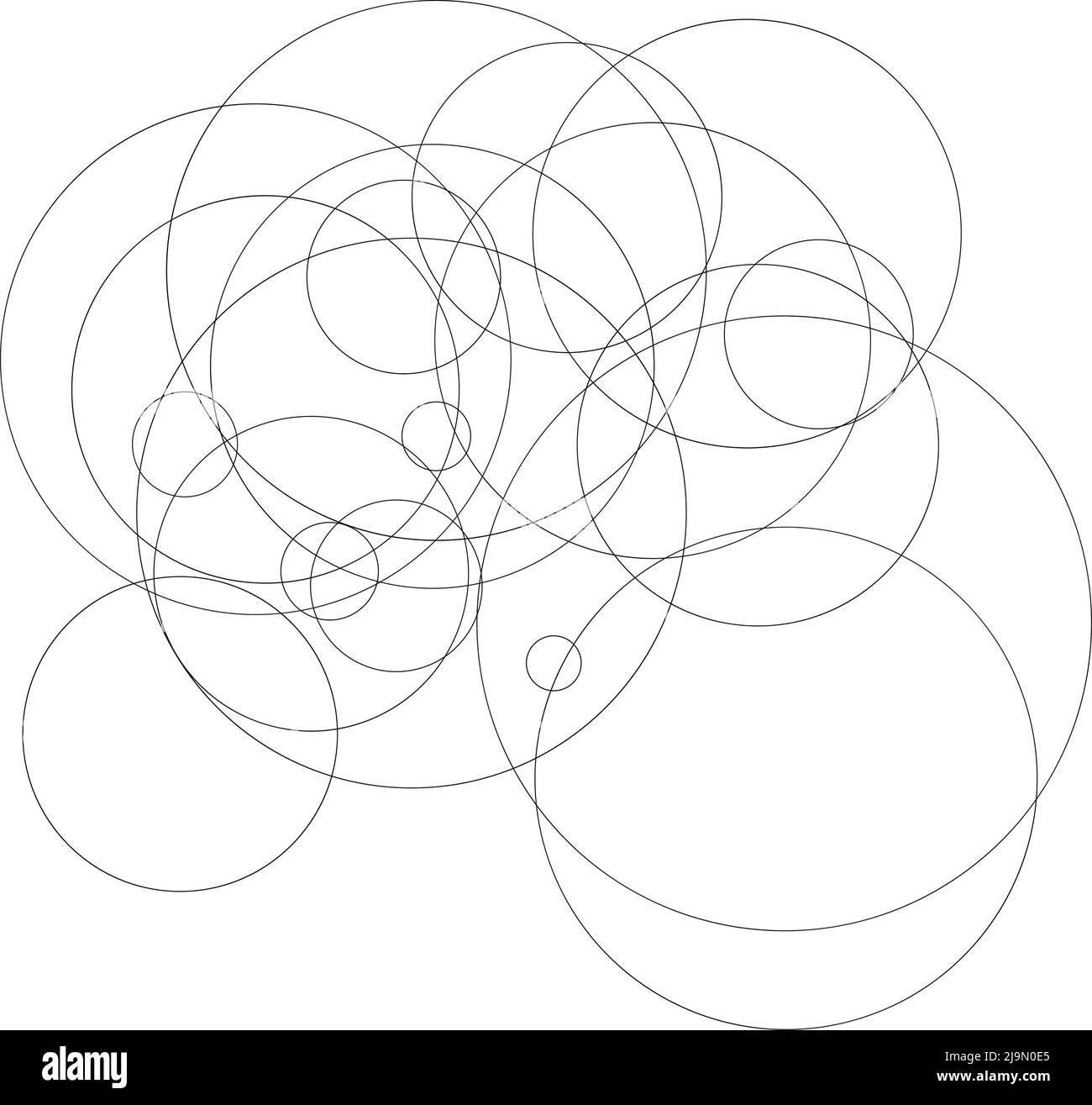 Random circles abstract geometric composition. Stock vector ...