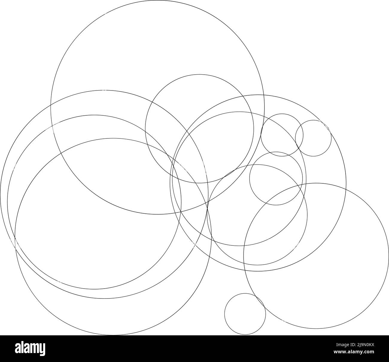 Random circles abstract geometric composition. Stock vector ...