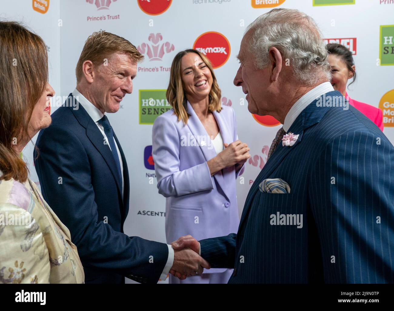 The Prince of Wales meets with Major Tim Peake and Mel C as he attends ...