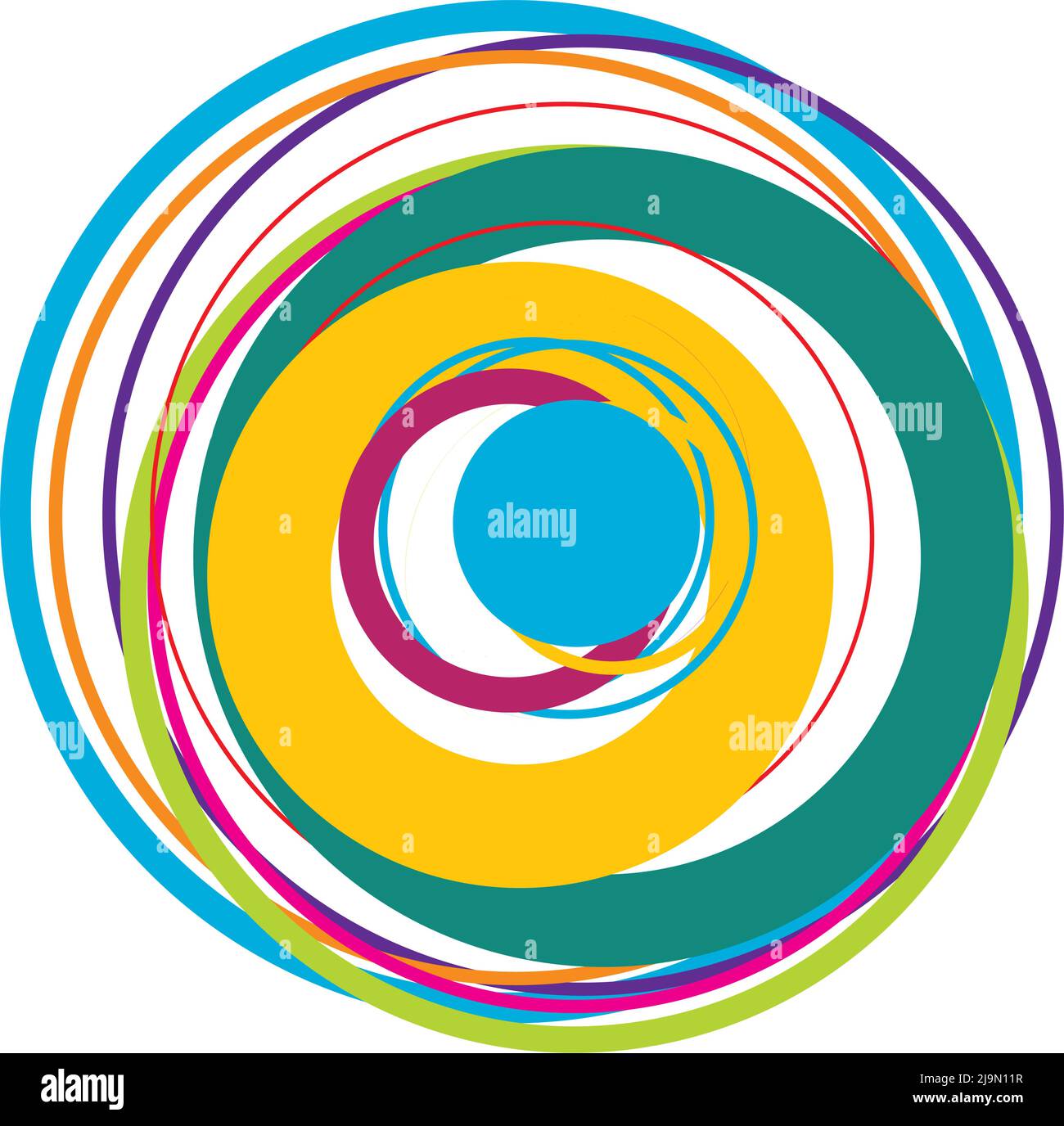Random circles abstract geometric composition. Stock vector ...