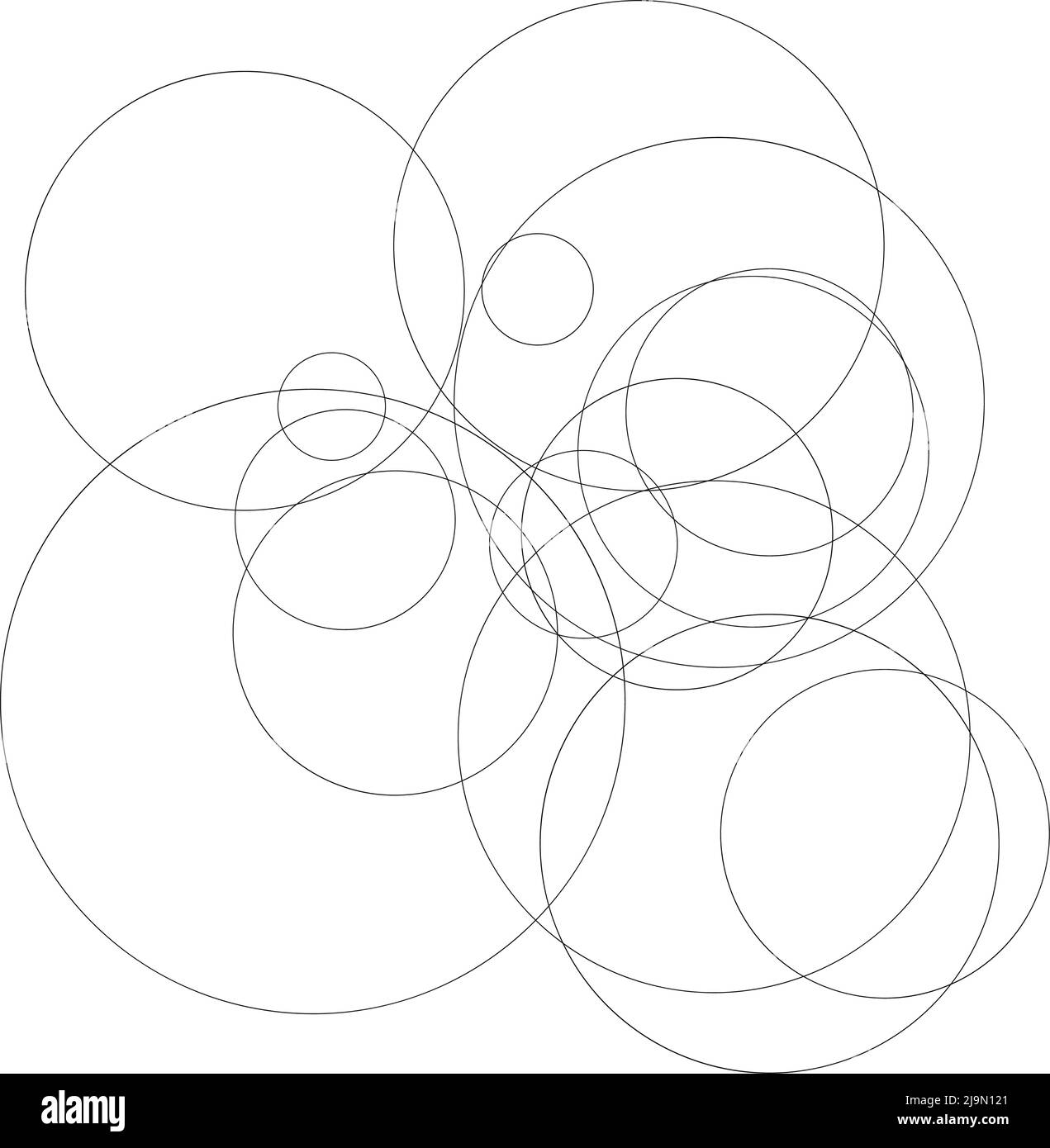 Random circles abstract geometric composition. Stock vector ...