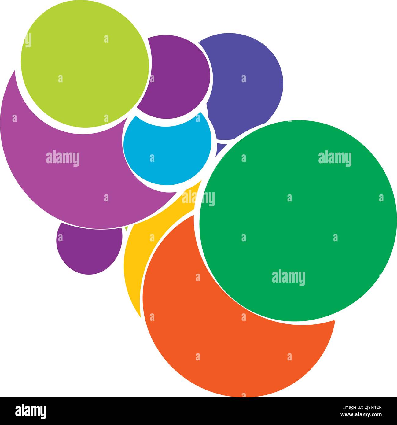 Random circles abstract geometric composition. Stock vector ...