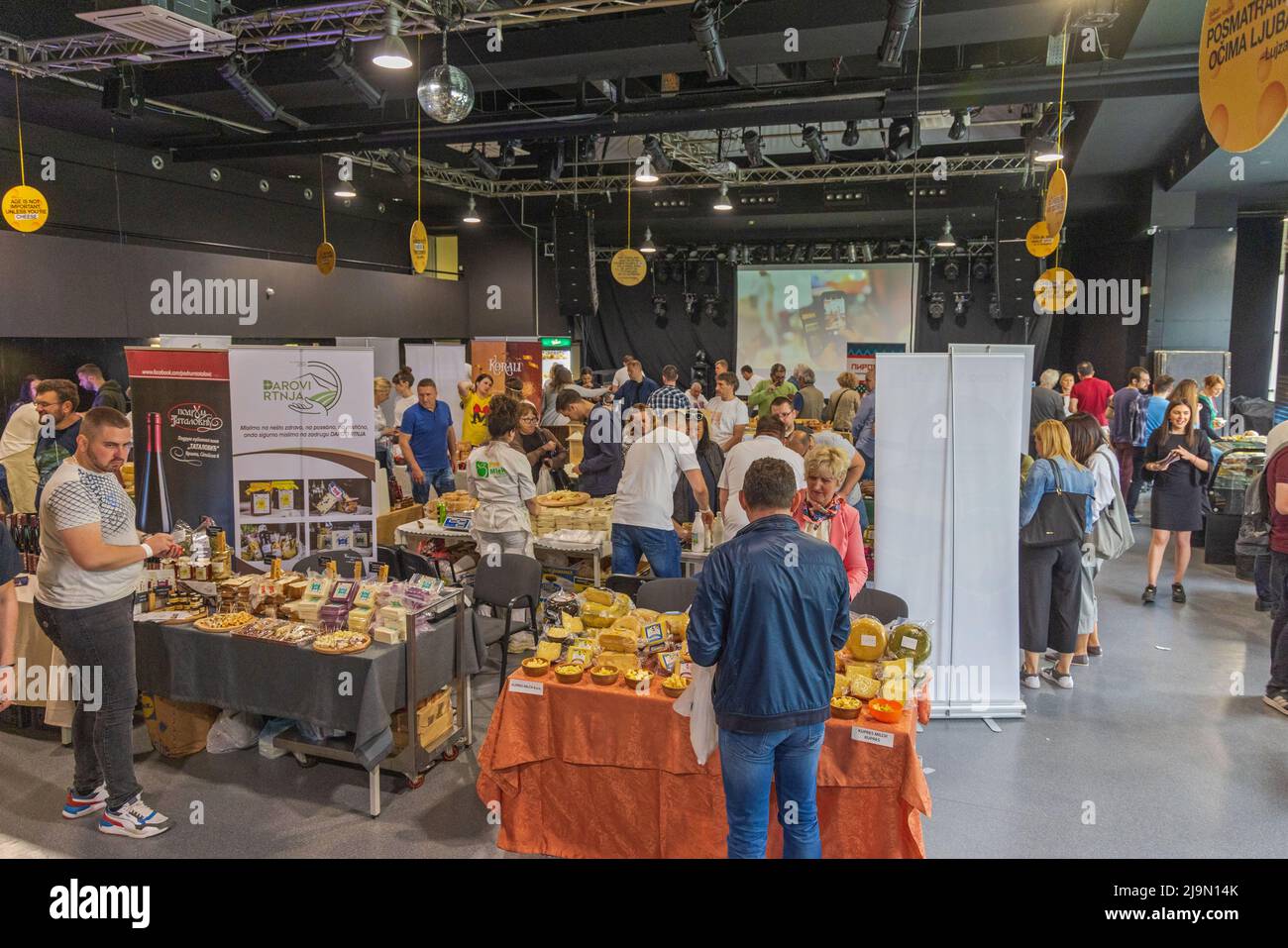 Belgrade, Serbia - May 07, 2022: People at Balkans Cheese Festival ...