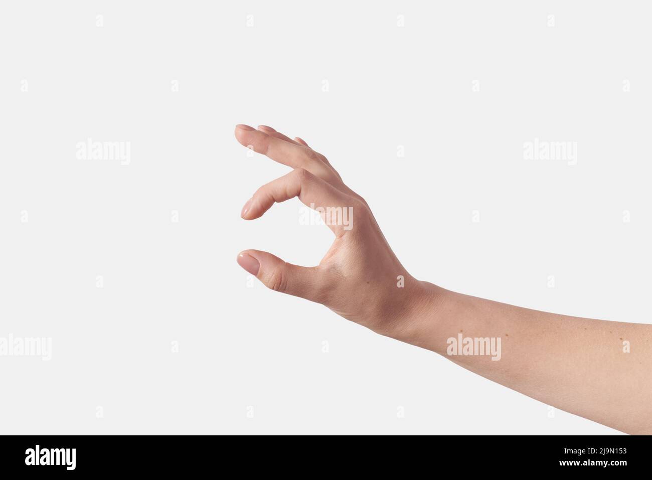 Set of measuring hands on white Stock Photo - Alamy