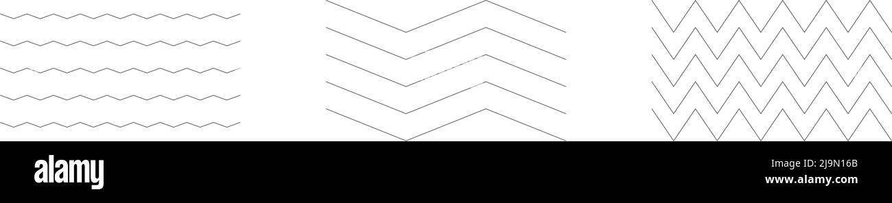 Wavy, zig-zag, criss-cross lines. Waving stripes. Stock vector ...