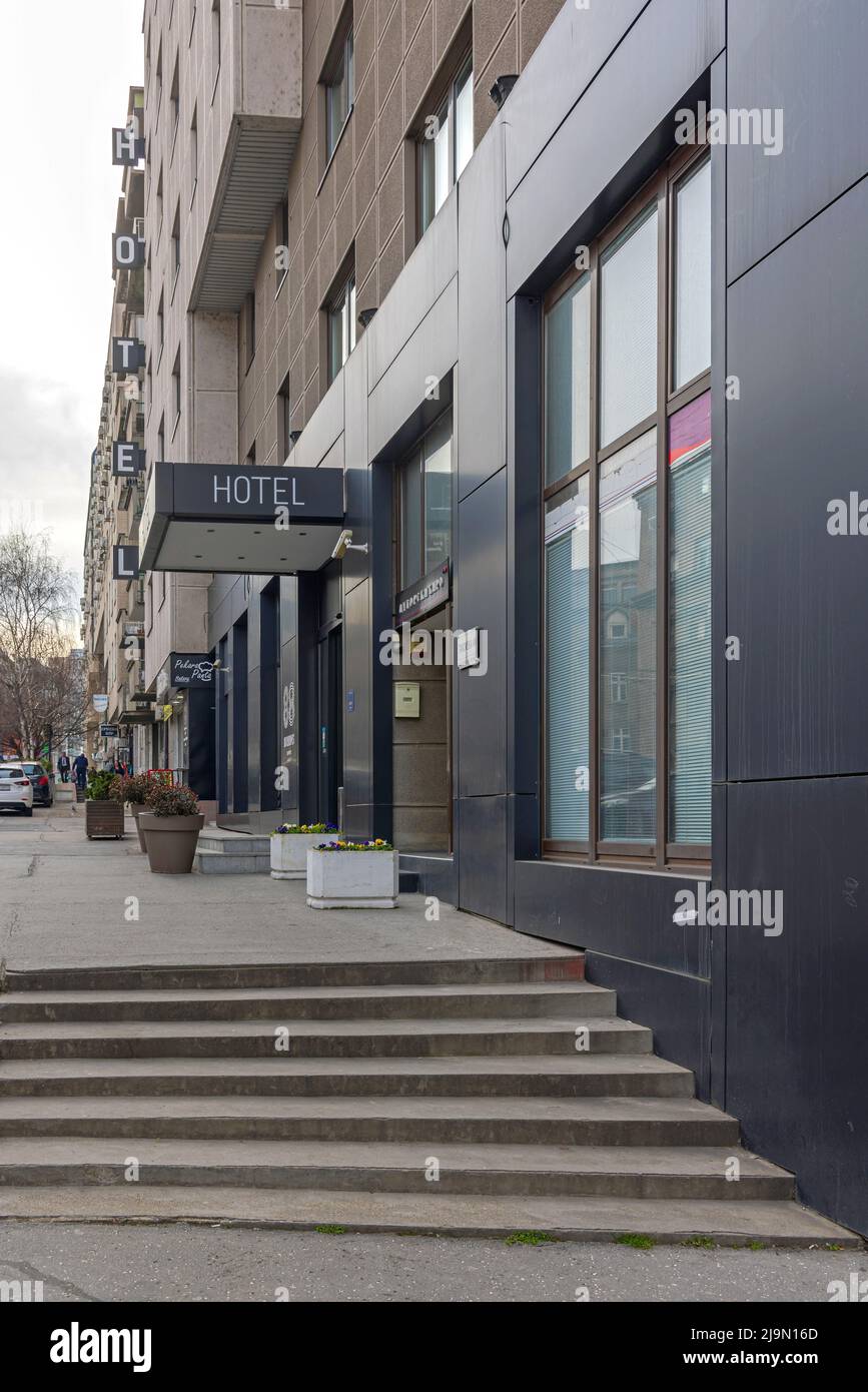 Belgrade, Serbia - March 15, 2022: Modern Hotel Eighty Eight Rooms at ...