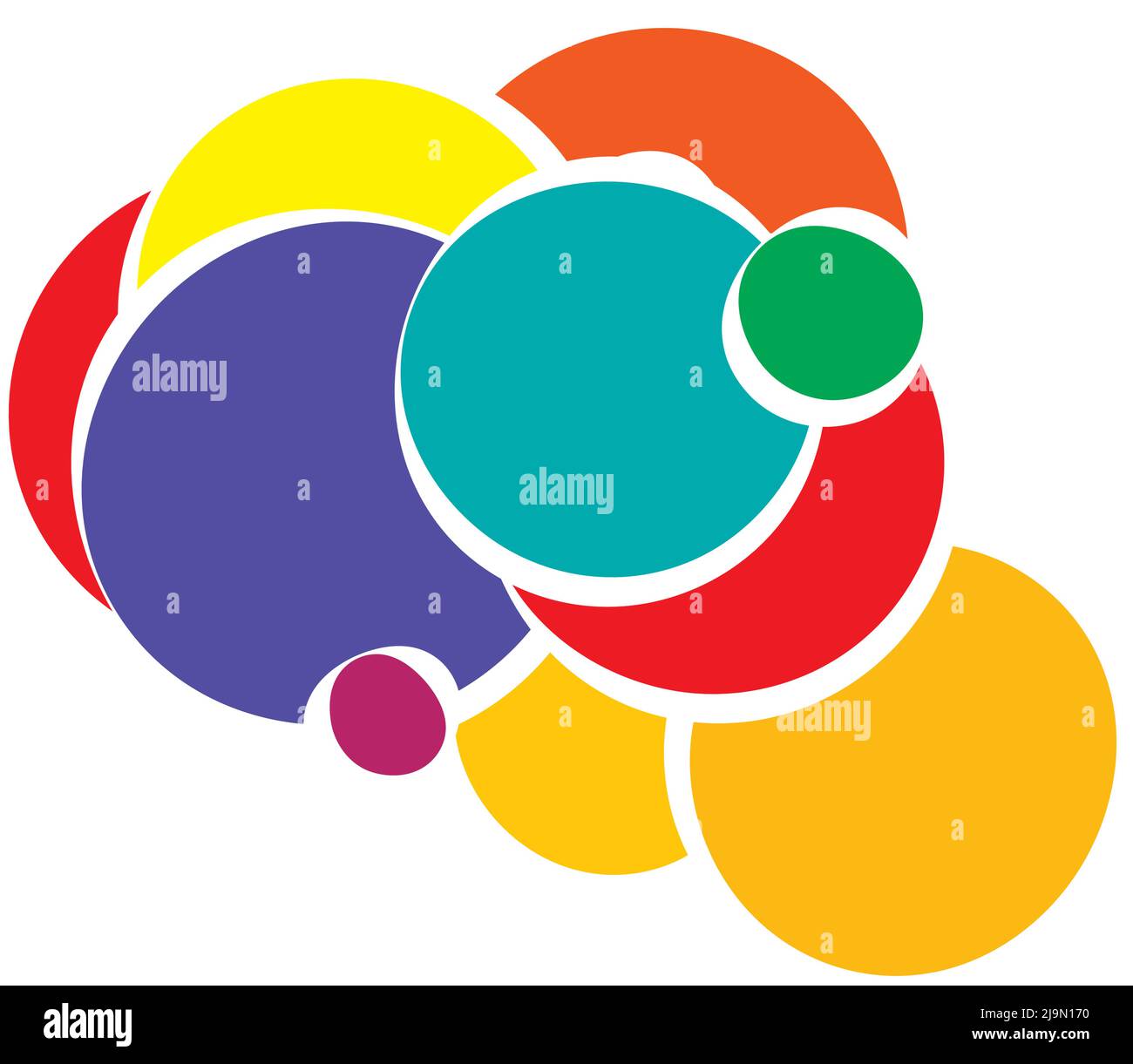 Random circles abstract geometric composition. Stock vector ...