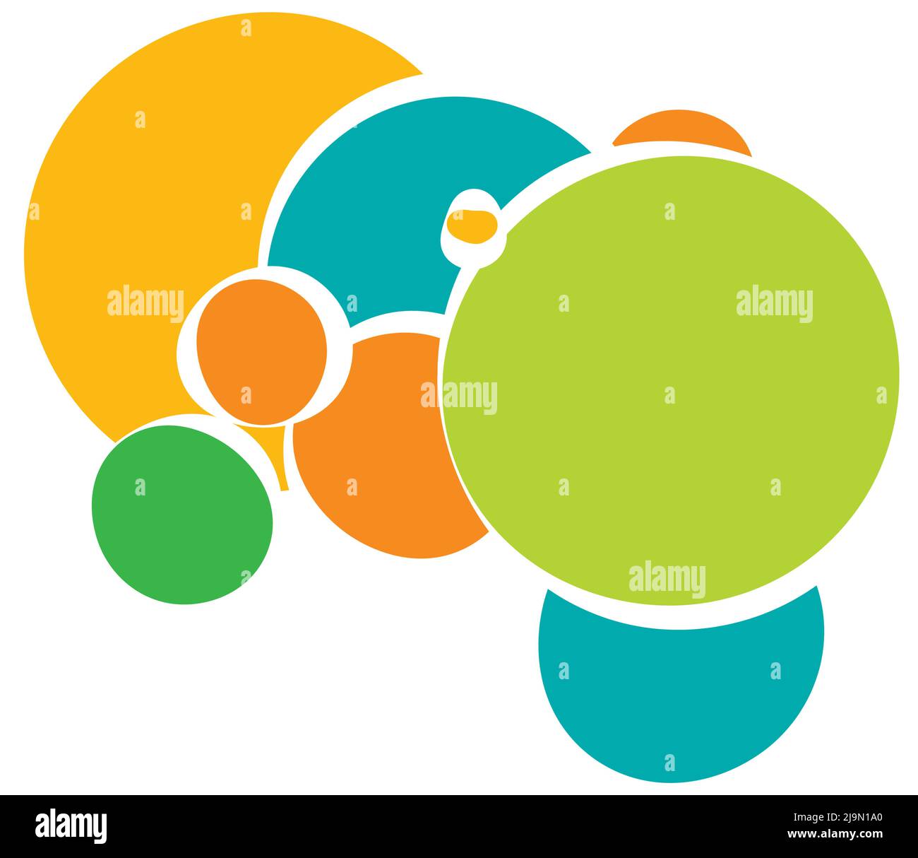 Random circles abstract geometric composition. Stock vector ...