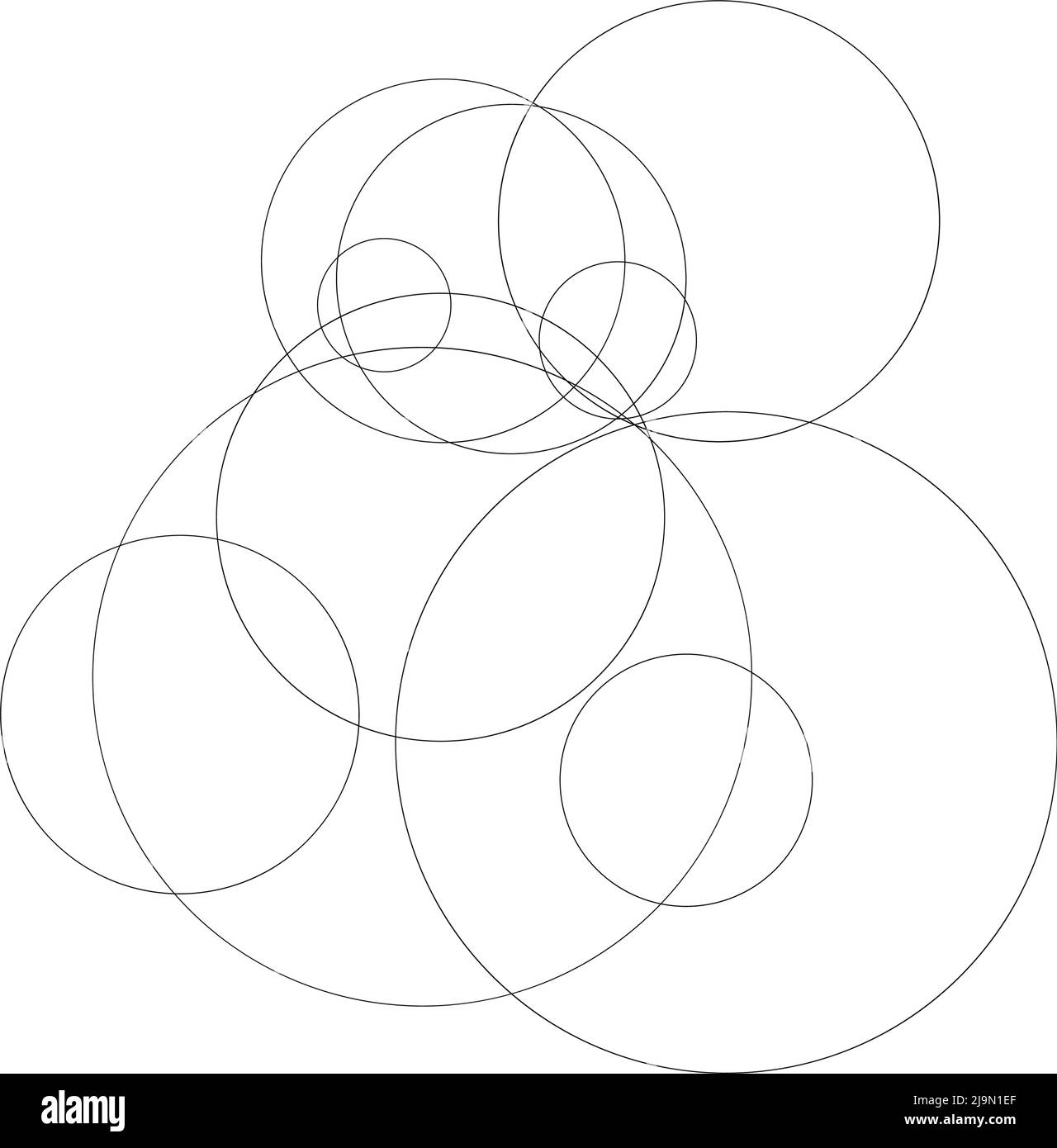 Random circles abstract geometric composition. Stock vector ...