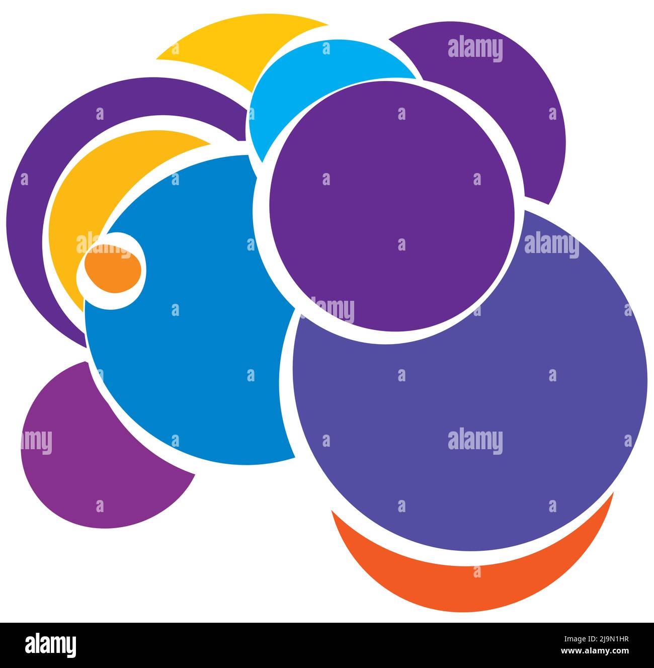 Random circles abstract geometric composition. Stock vector ...