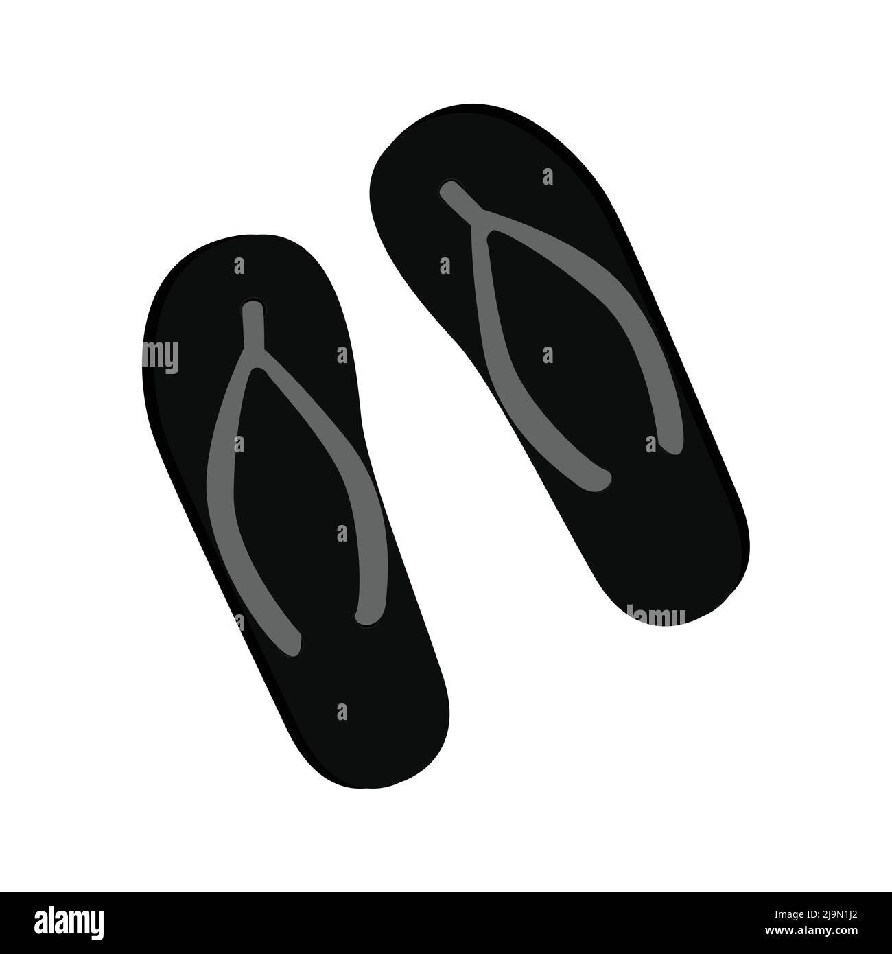 Flip flop on white Stock Vector Images - Alamy
