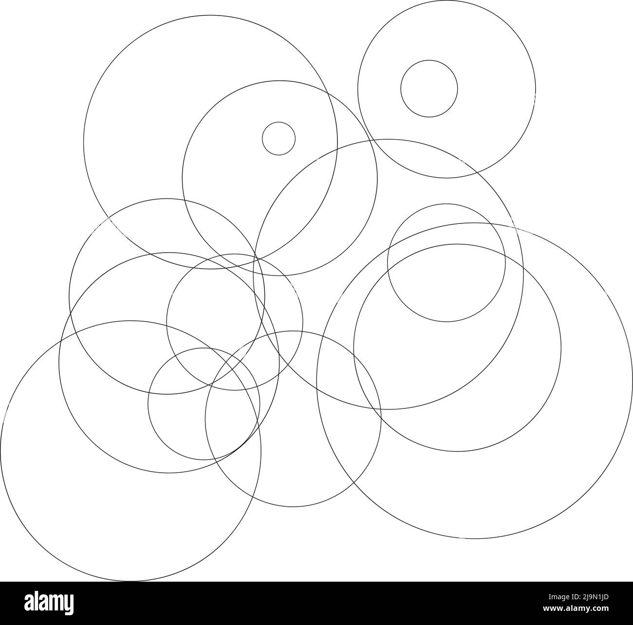 Random circles abstract geometric composition. Stock vector ...