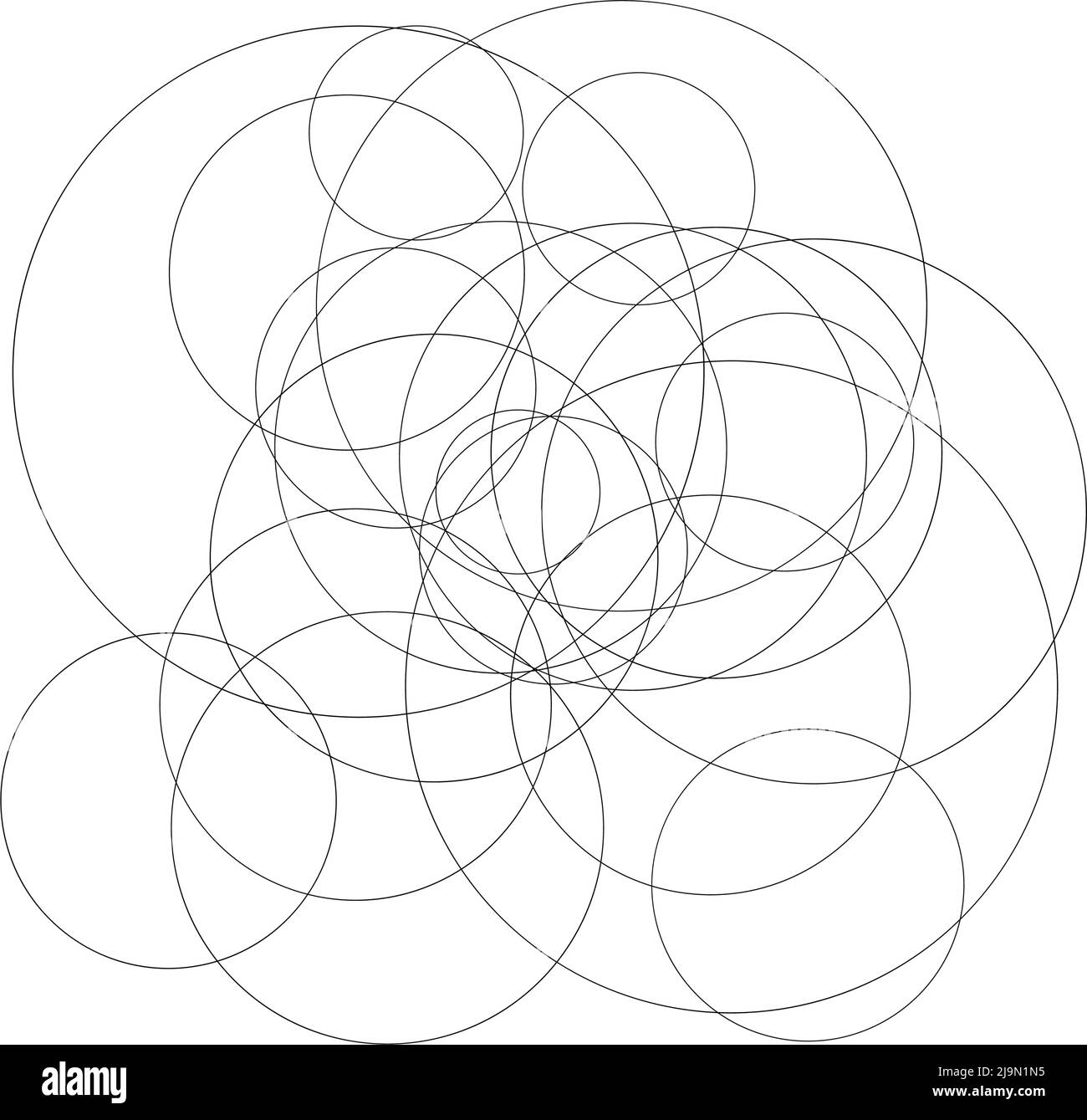 Random circles abstract geometric composition. Stock vector ...