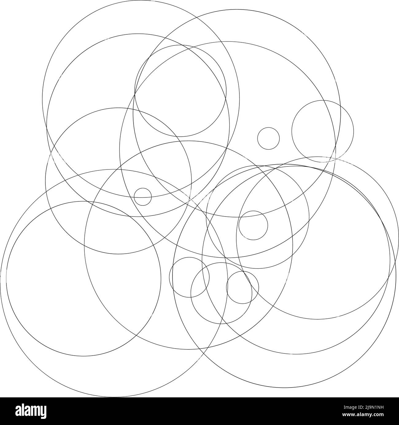 Random circles abstract geometric composition. Stock vector ...