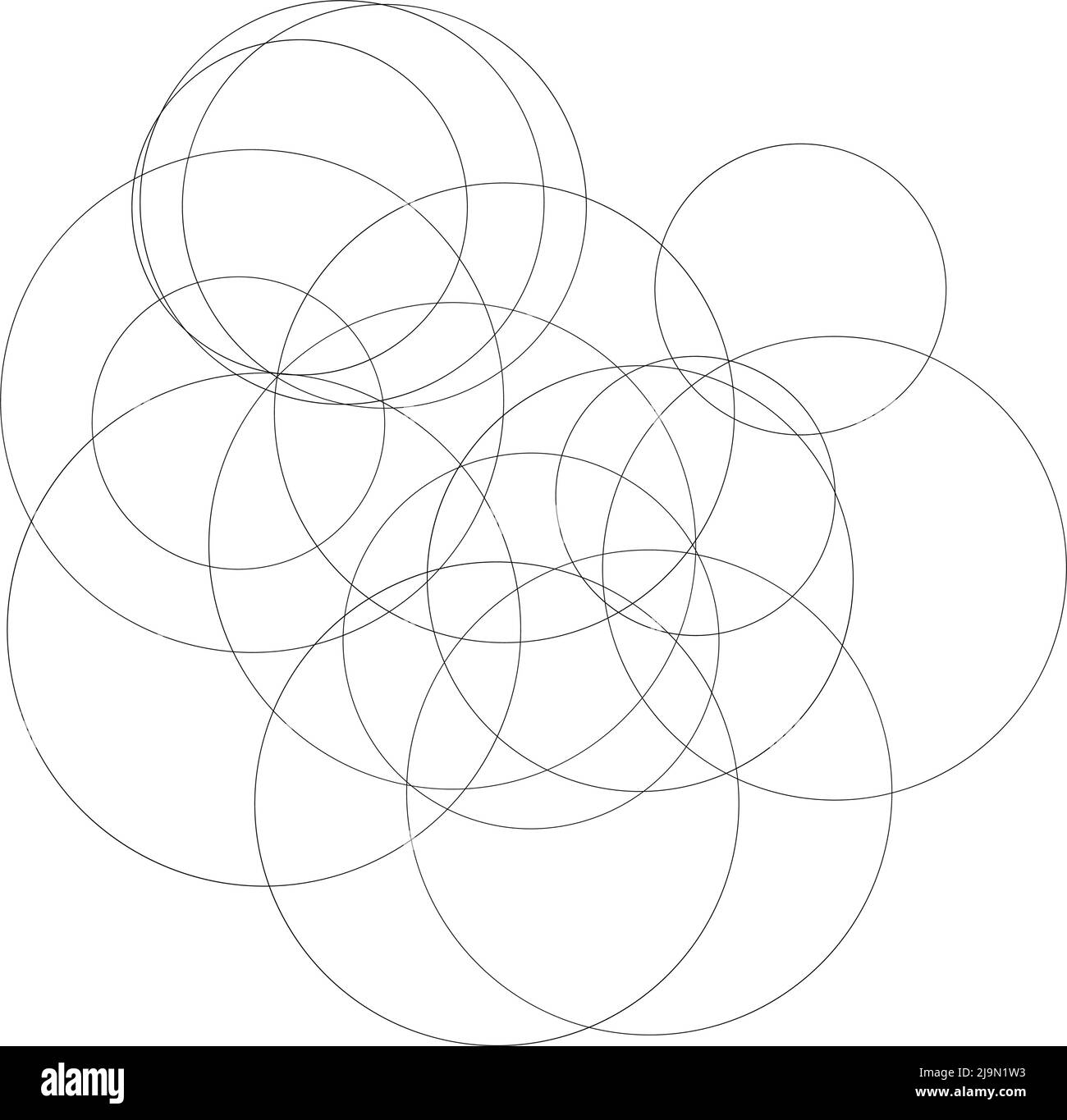 Random circles abstract geometric composition. Stock vector ...