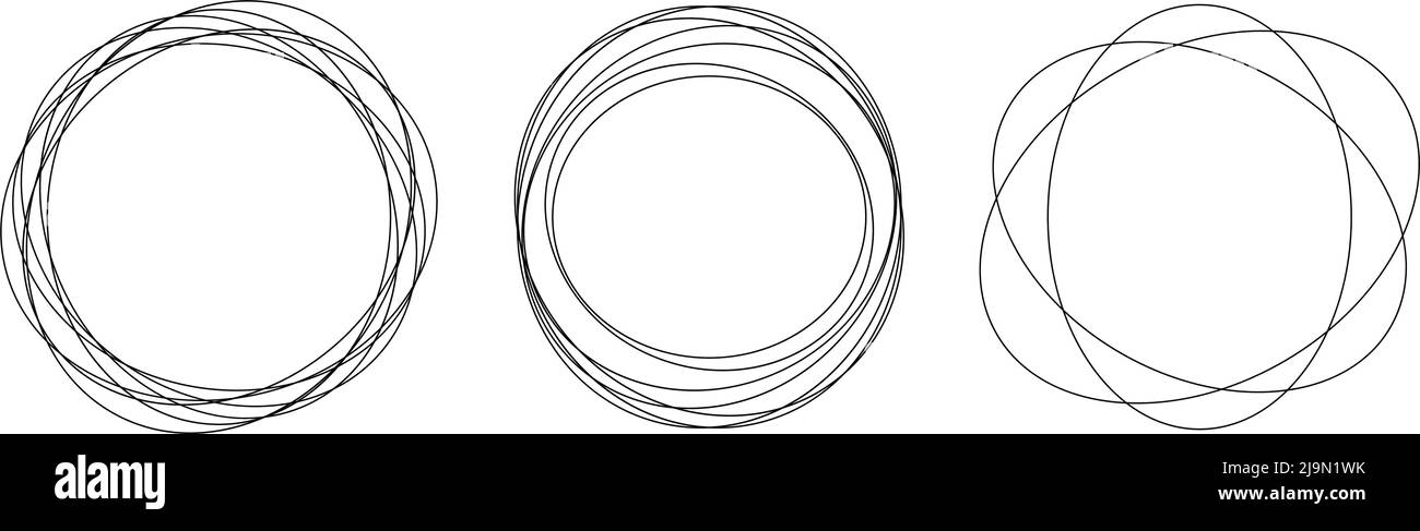 Random circles, circular rings geometric design element. Stock vector ...