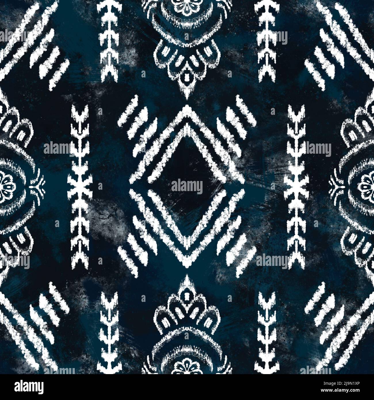 Seamless navy blue and white abstract grungy seamless surface pattern ...