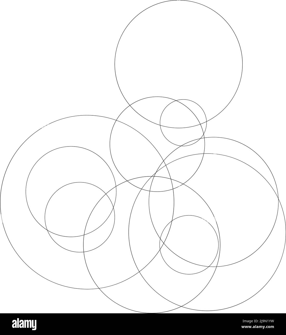 Random circles abstract geometric composition. Stock vector ...