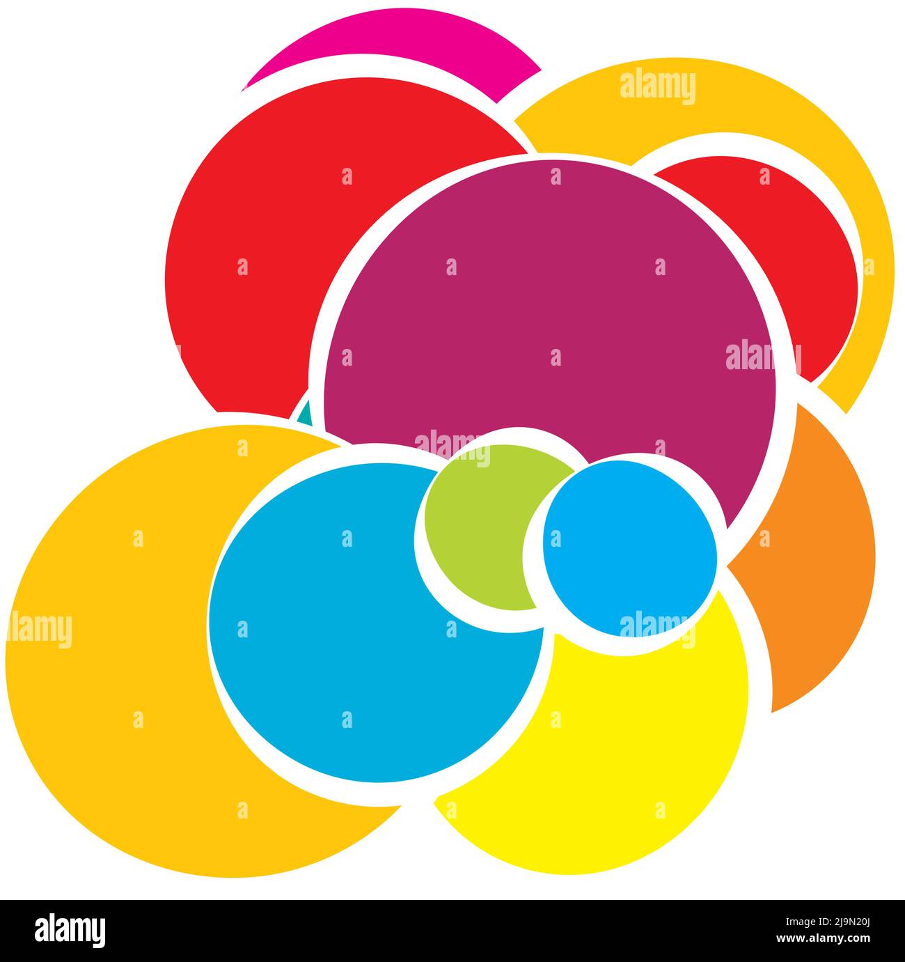 Random circles abstract geometric composition. Stock vector ...