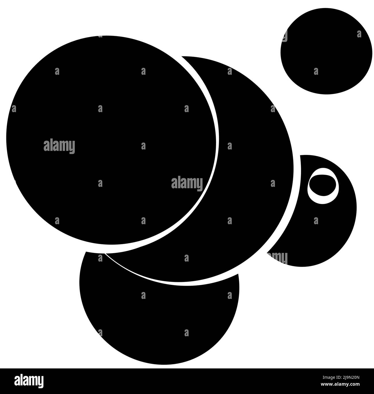 Random circles abstract geometric composition. Stock vector ...