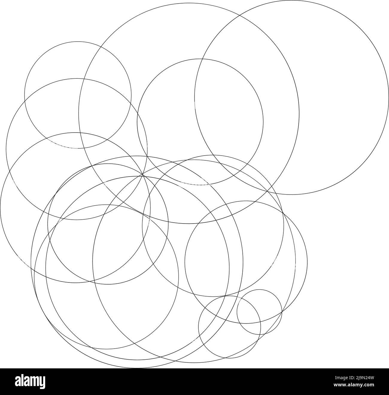 Random circles abstract geometric composition. Stock vector ...