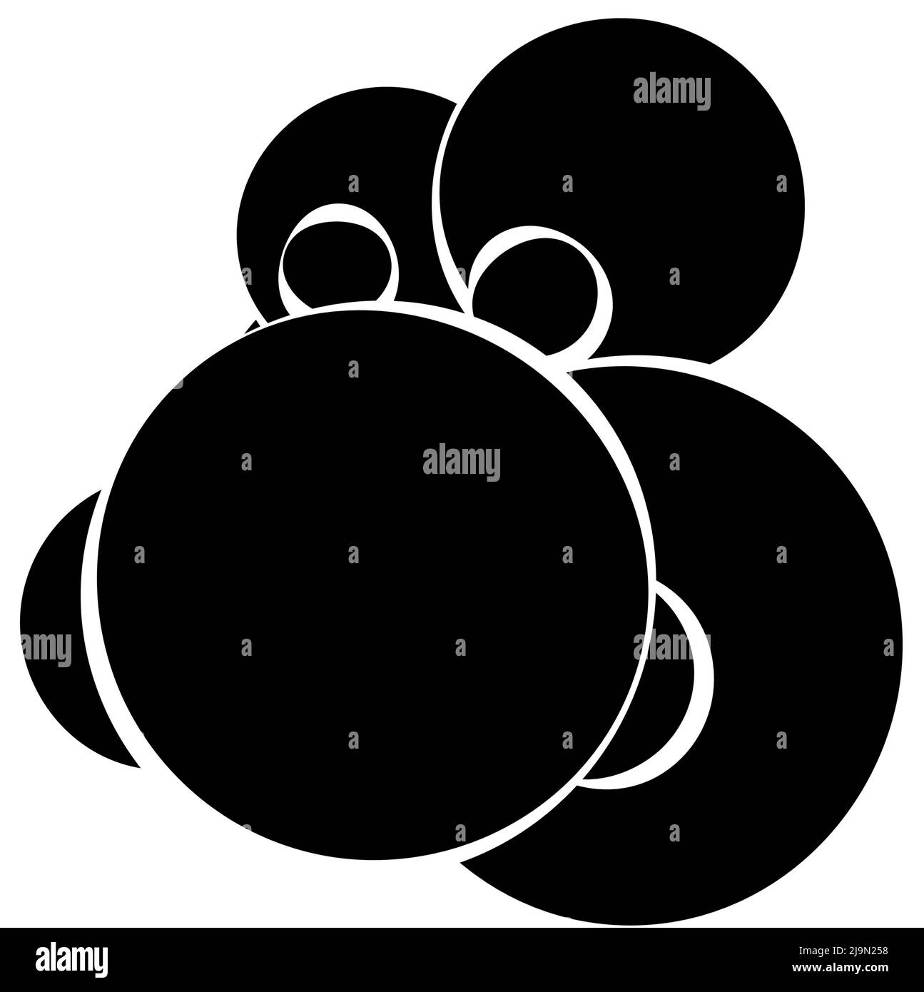 Random circles abstract geometric composition. Stock vector ...