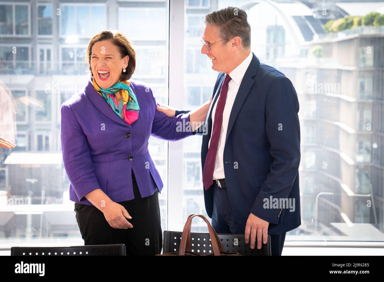 Labour leader Keir Starmer meets with Sinn Fein's President Mary Lou ...