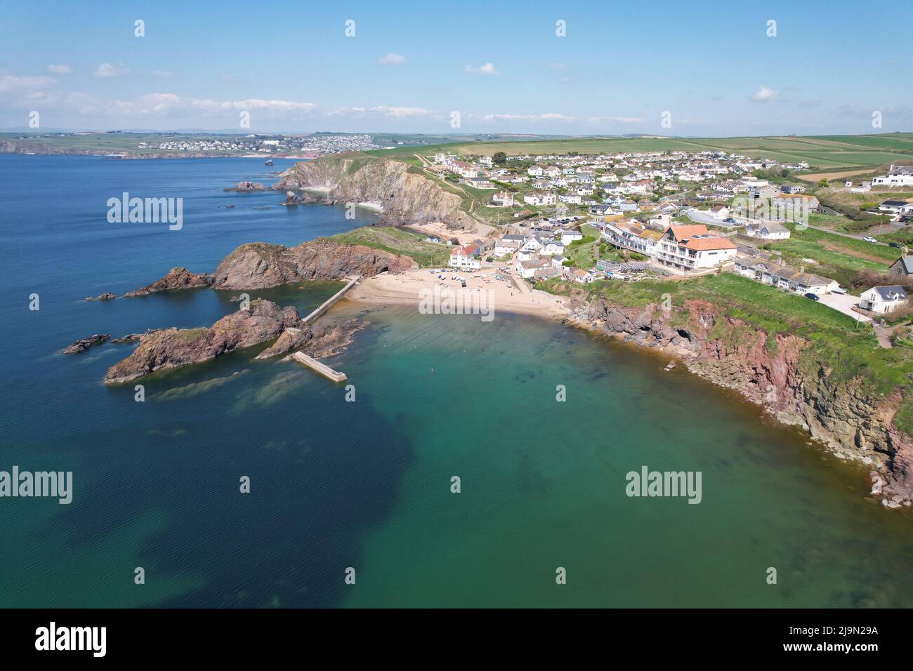 Hope cove aerial hi-res stock photography and images - Alamy