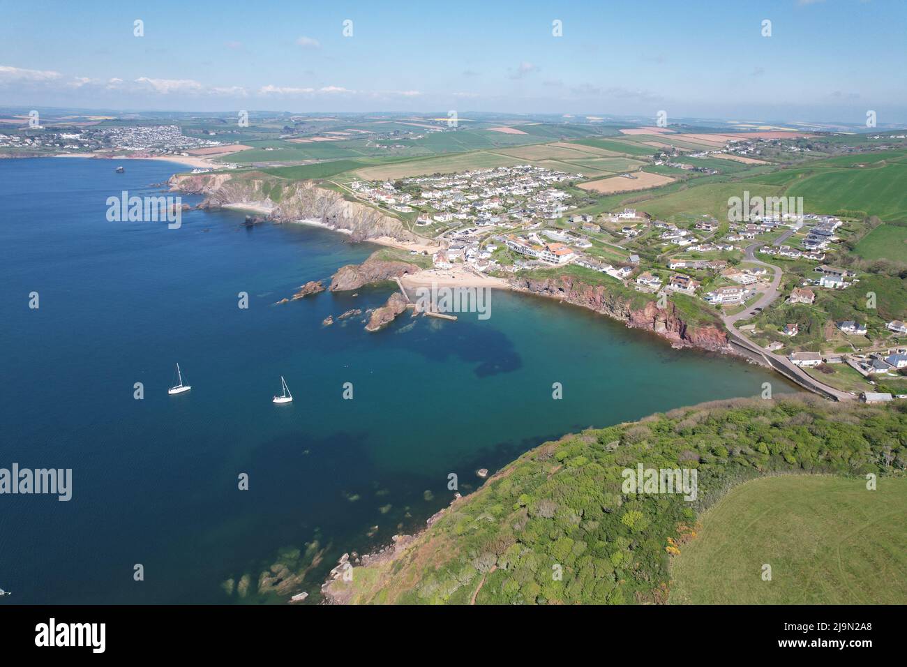 Hope cove aerial hi-res stock photography and images - Alamy